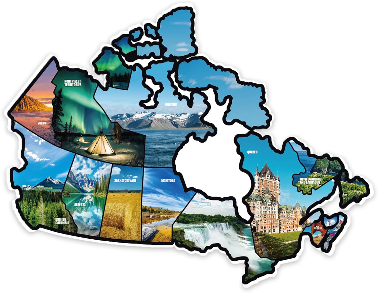 Amazon.com: JDDRY RV Decal and Sticker,Canada Travel Map Sticker,Vinyl ...