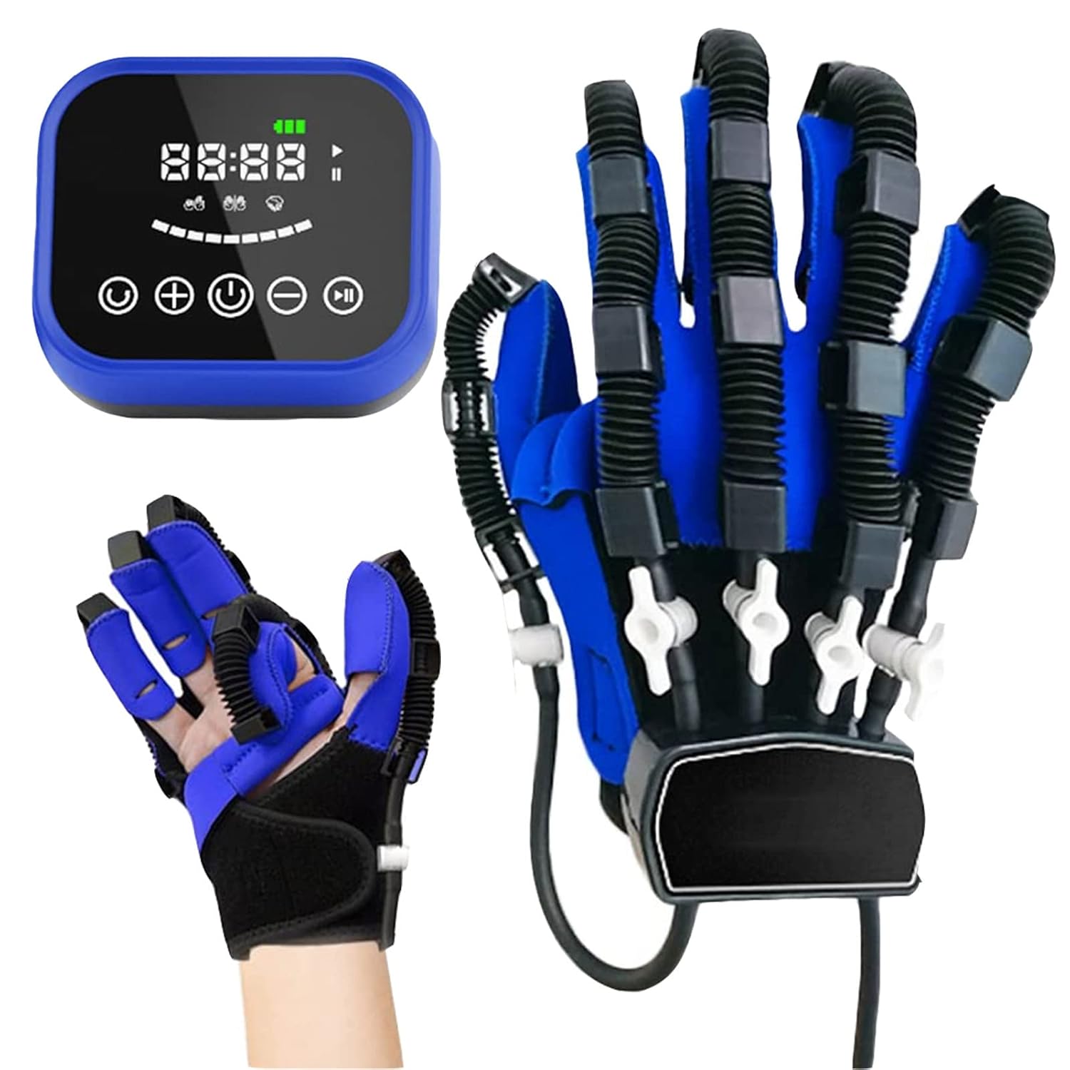 JRZTC Blue Electric Hand Exercise Training Equipment, Five-Finger ...