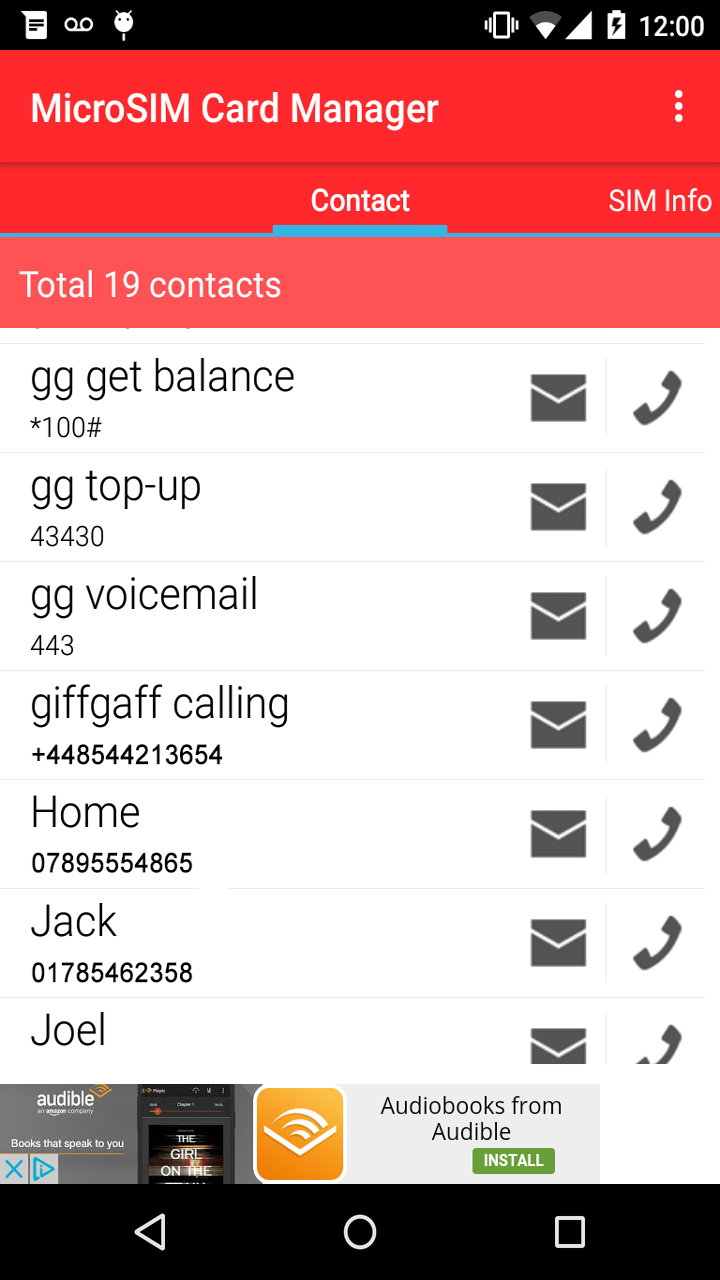 MicroSIM Card Manager - App on Amazon Appstore