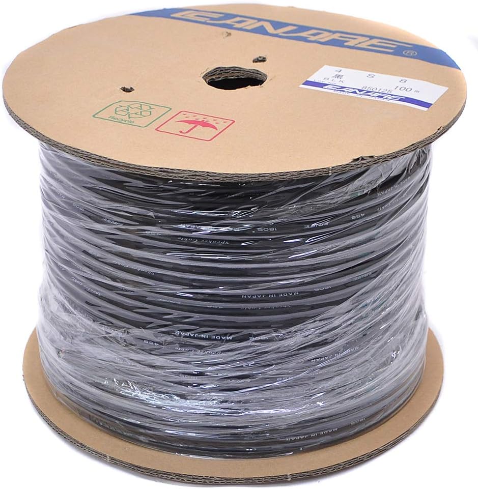 Amazon | 【国内正規品】 CANARE カナレ スピーカーケーブル 4S8 100m BLACK | AIUEO | スピーカーケーブル