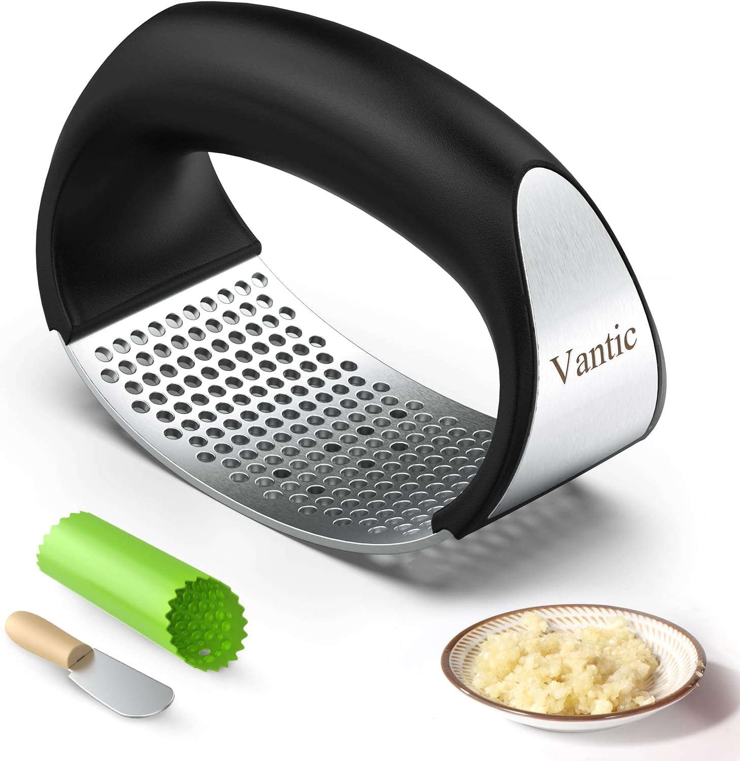 Amazon.com: Vantic Garlic Press Rocker - Stainless Steel Garlic Mincer ...