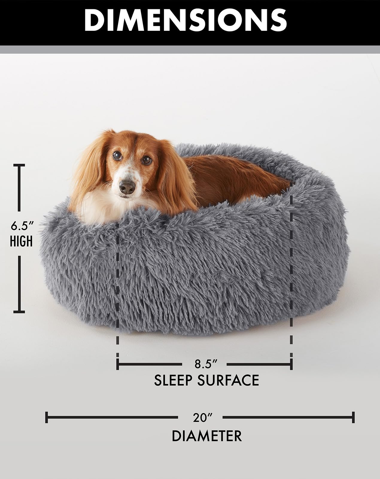 Snapklik.com : OhGeni Calming Donut Bed For Dogs And Cats, Ultra Soft ...