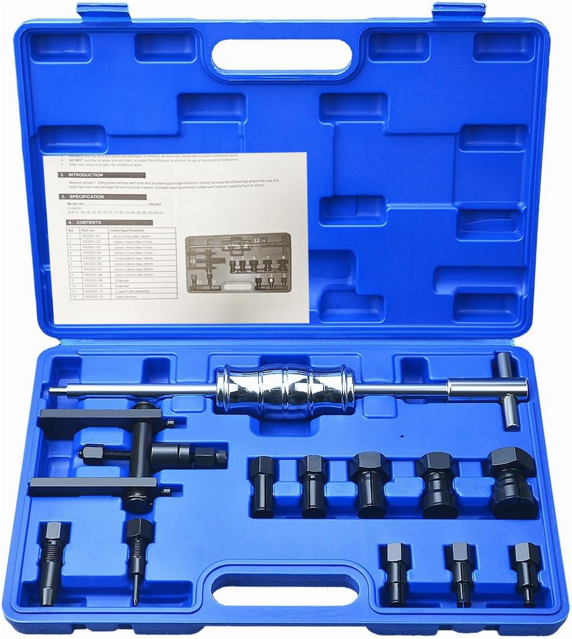 Amazon.com: 12pcs Blind Hole Bearing Puller Set Internal Bearing ...