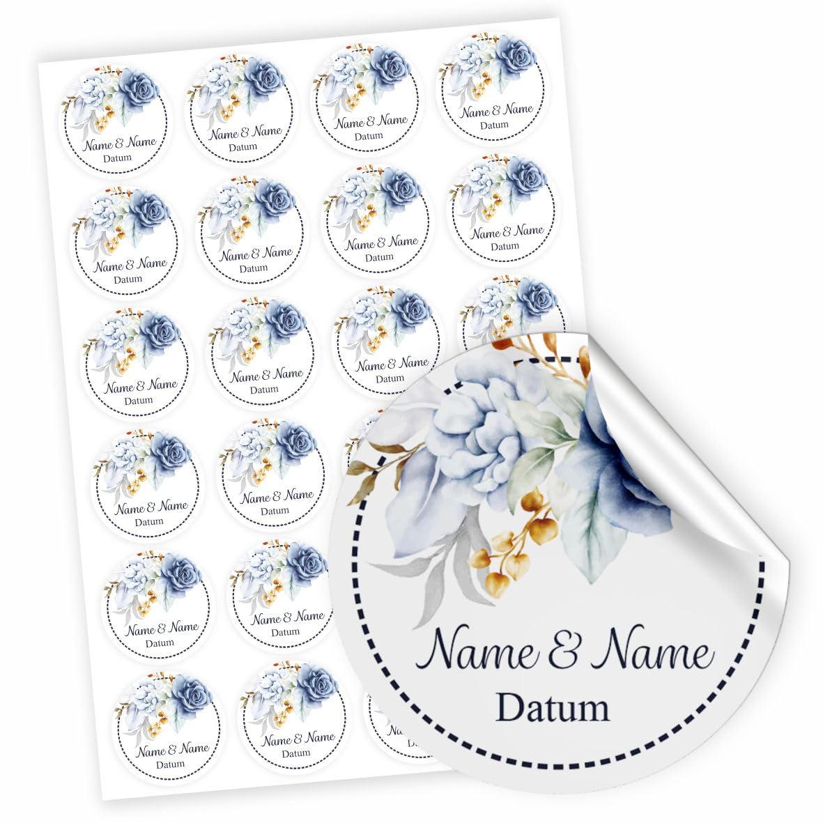 Name Sticker For Wedding Personalised Name & Role For 22x28cm Wedding