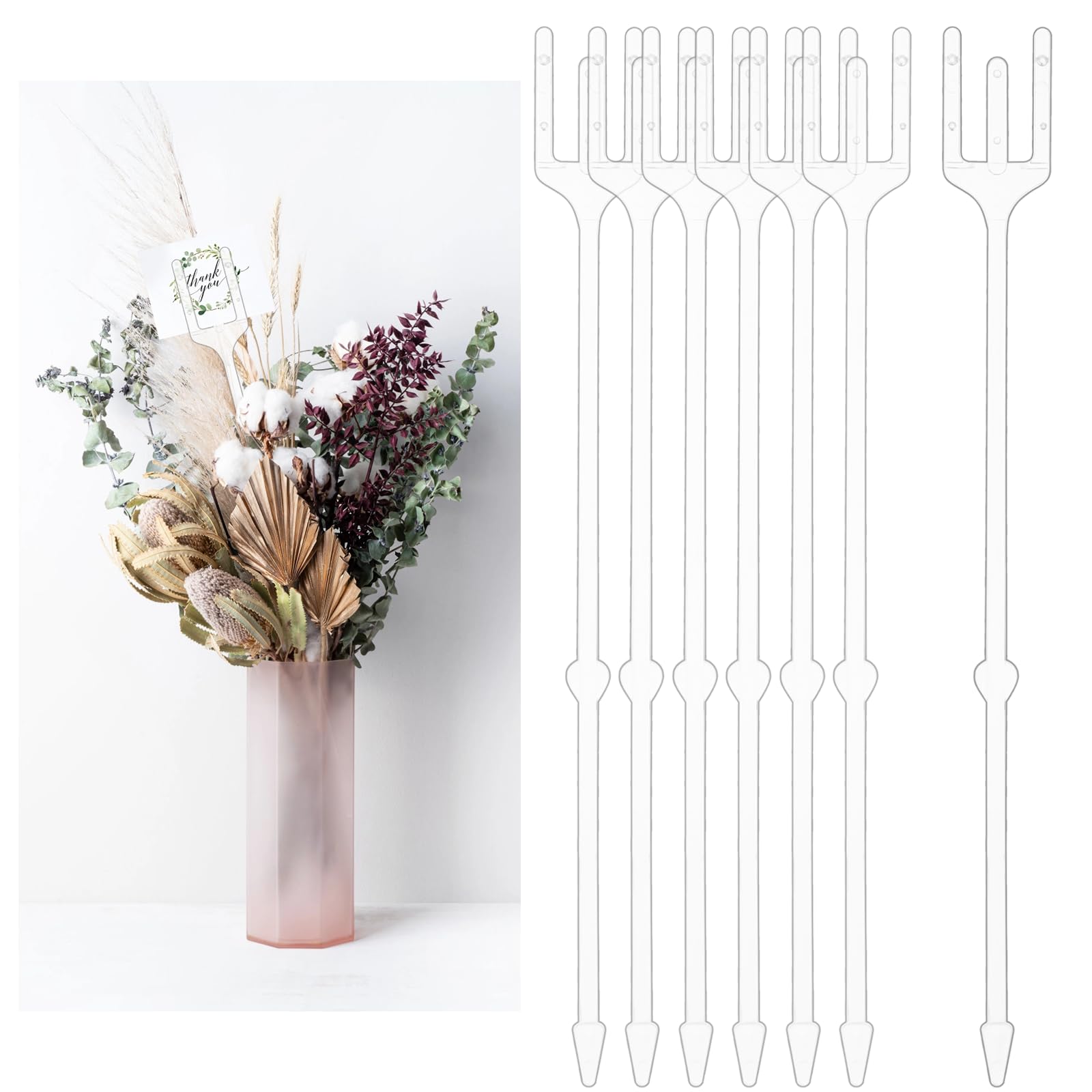 Amazon.com: 240 PCS 9.5‘’ Plastic Floral Picks, Flower Card Holder ...