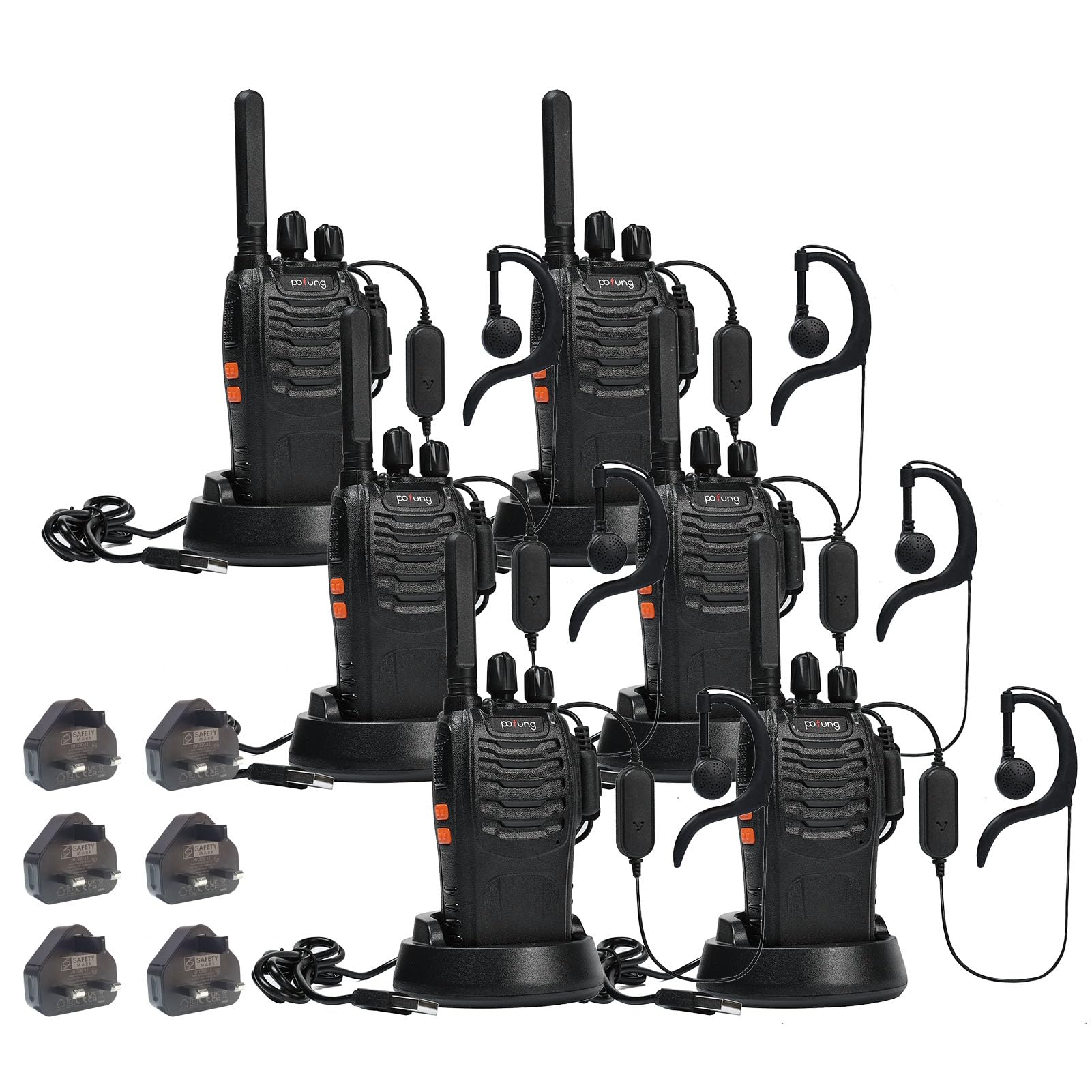 Walkie Talkie PMR446 License-free Handheld Two Way Radios pofung PT88E ...