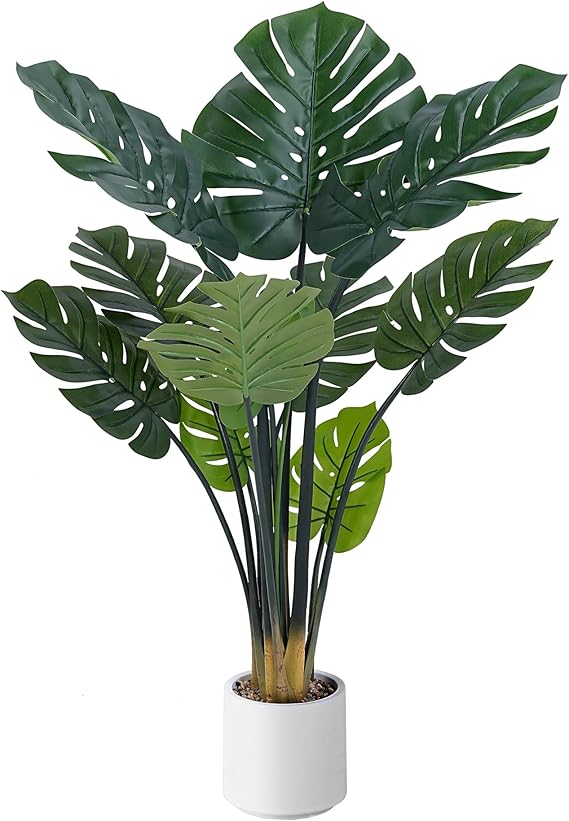Amazon.com: Artificial Monstera Deliciosa Plants, 4FT Faux Monstera ...