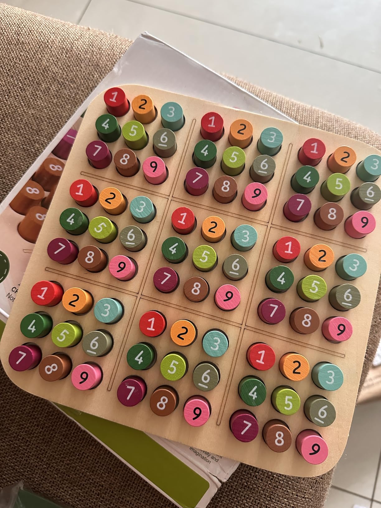 Buy Colourful Wooden Sudoku Game | Fun Sudoku Puzzle Game Toy Challenge ...
