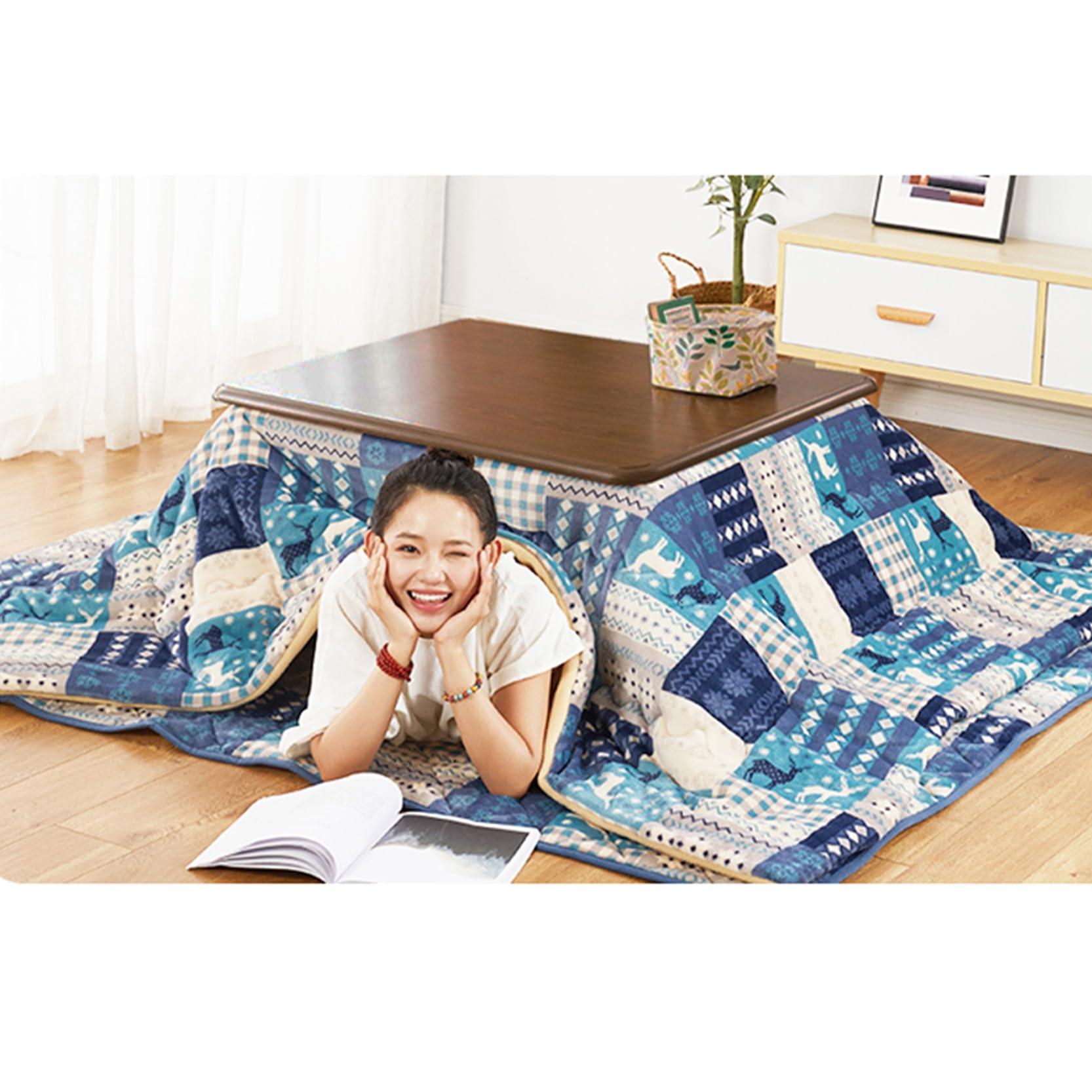 Amazon.com: Kotatsu Table Blanket with Electric Heater, Japanese Style ...