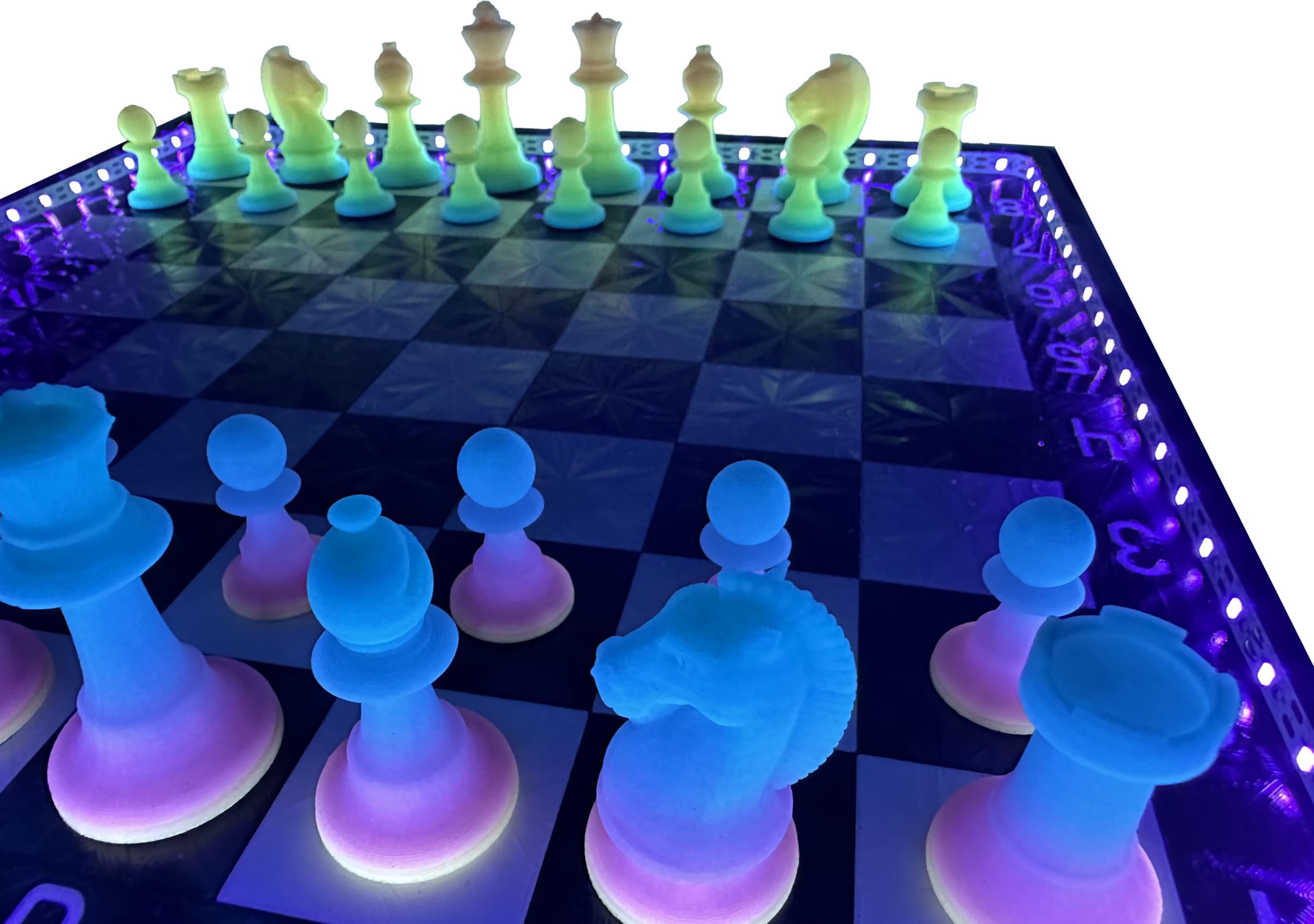 Amazon.com: Dam Merch's LED Illuminated Glow in The Dark Chess Set ...