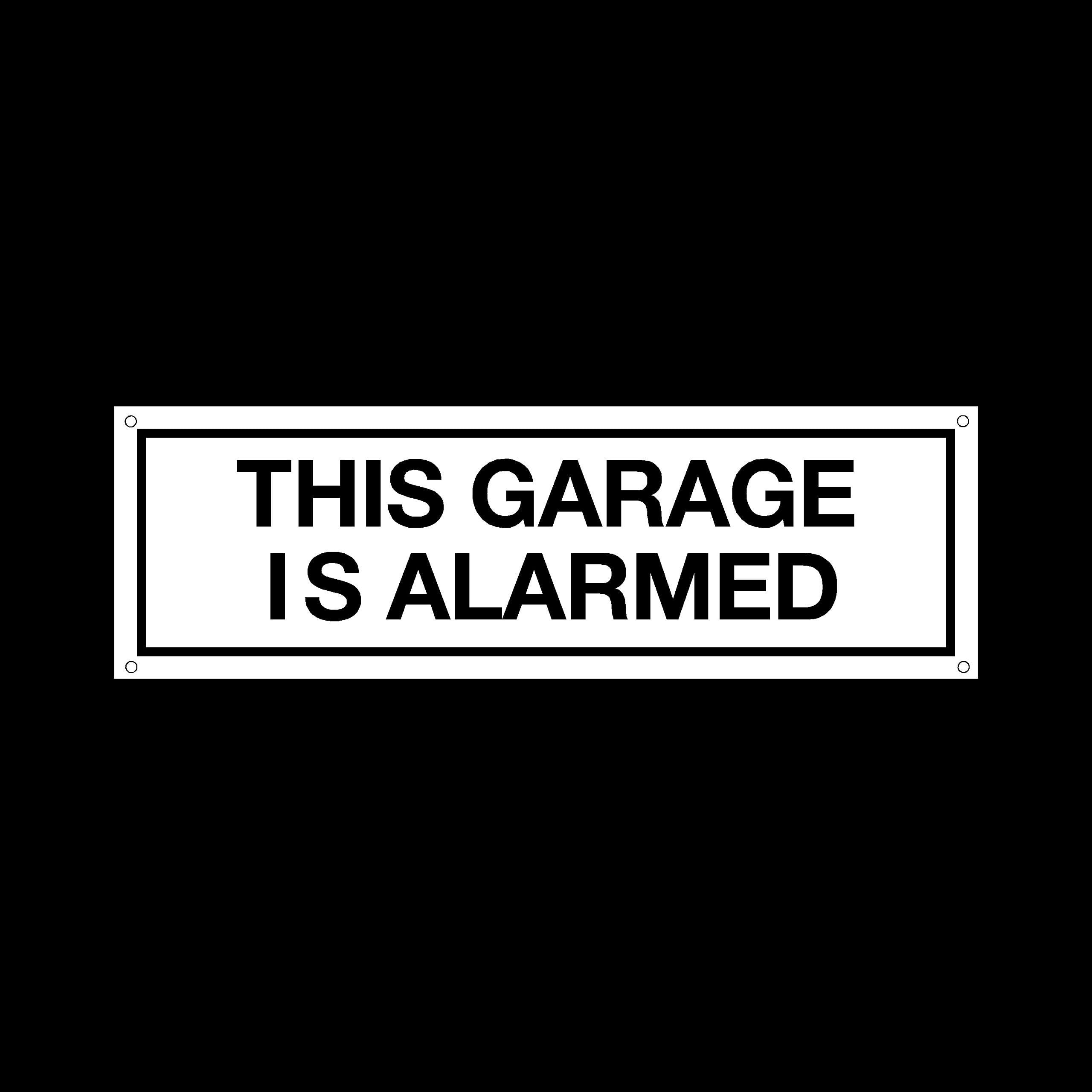 Ellis Graphix 2 x Self Adhesive Warning this Garage is Alarmed Sign ...