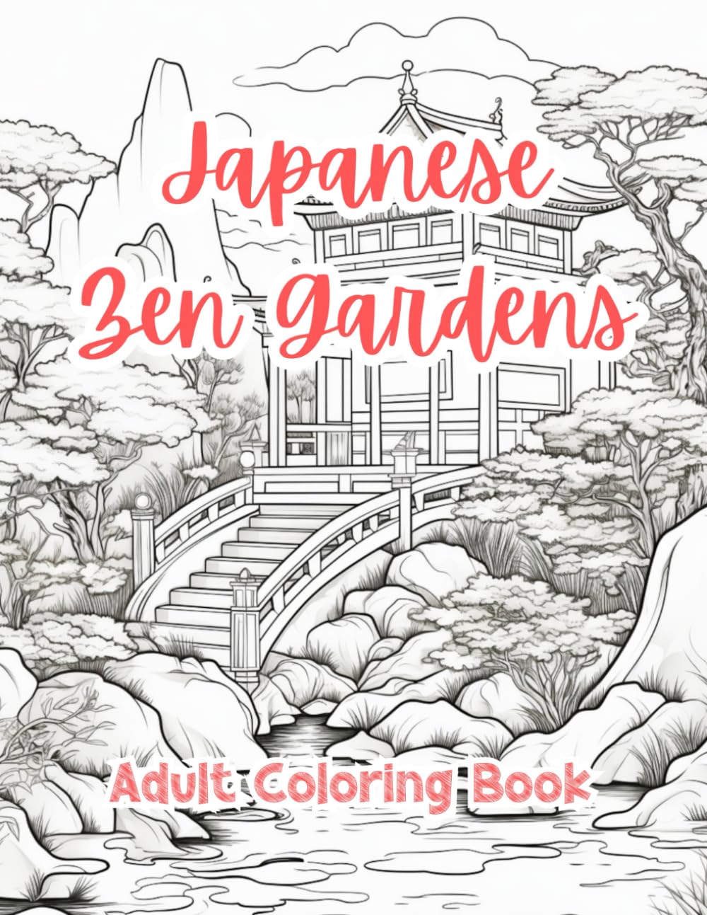 Japanese Zen Gardens Coloring Pages For Adults Coloring Book For Adults ...