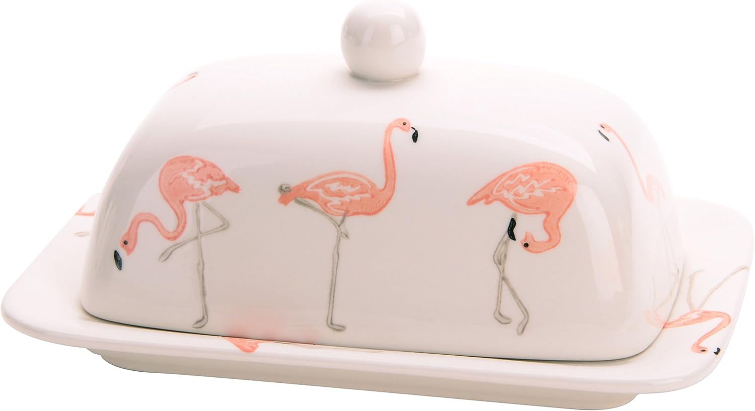 Amazon.com | Signature Housewares Flamingo Butter Dish, Pink: Butter Dishes
