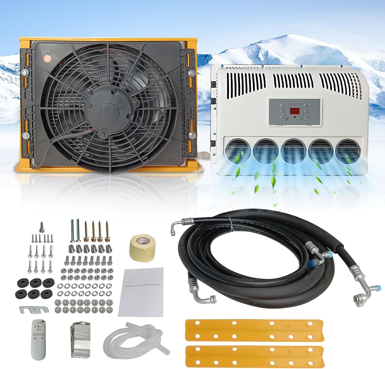 12v Mini Split 12v Truck Cab Air Conditioner Split Ac Unit Kit ...