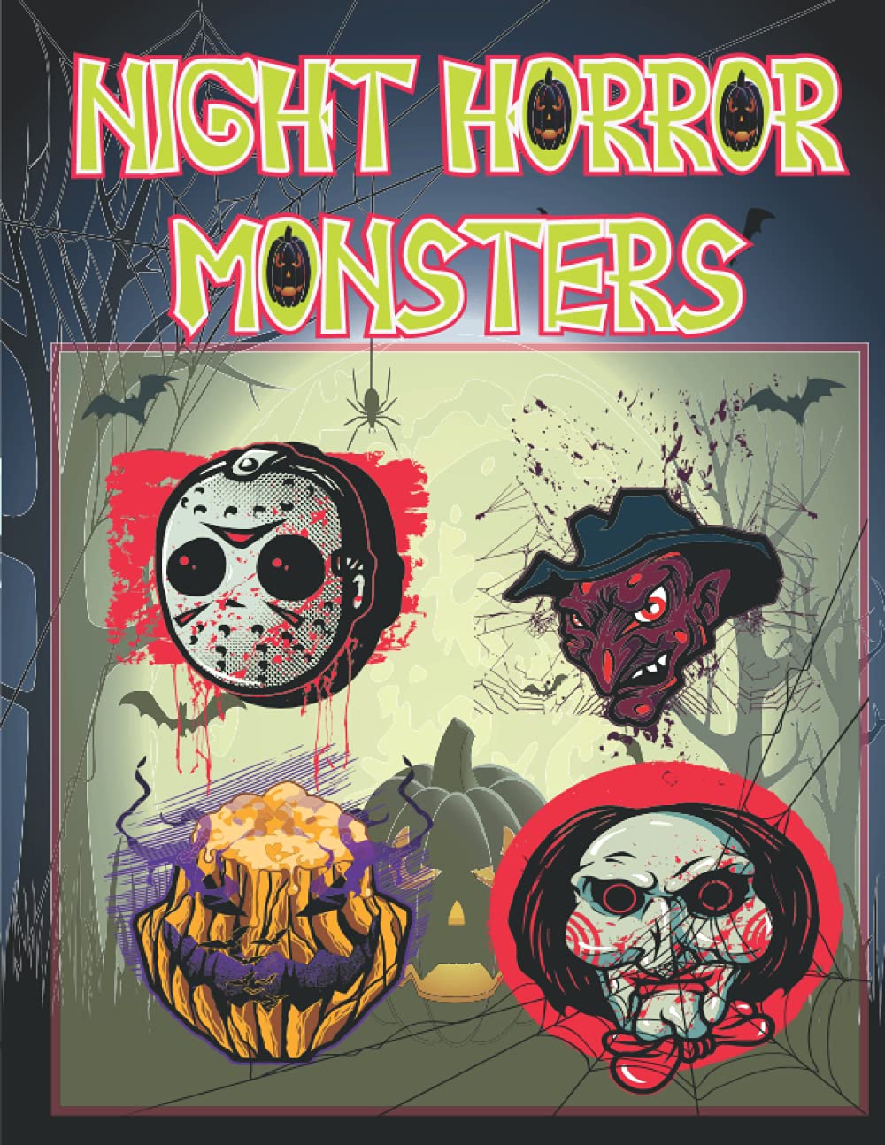 Night Horror Monsters Coloring Book Gift Nightmare Halloween Terrifying ...