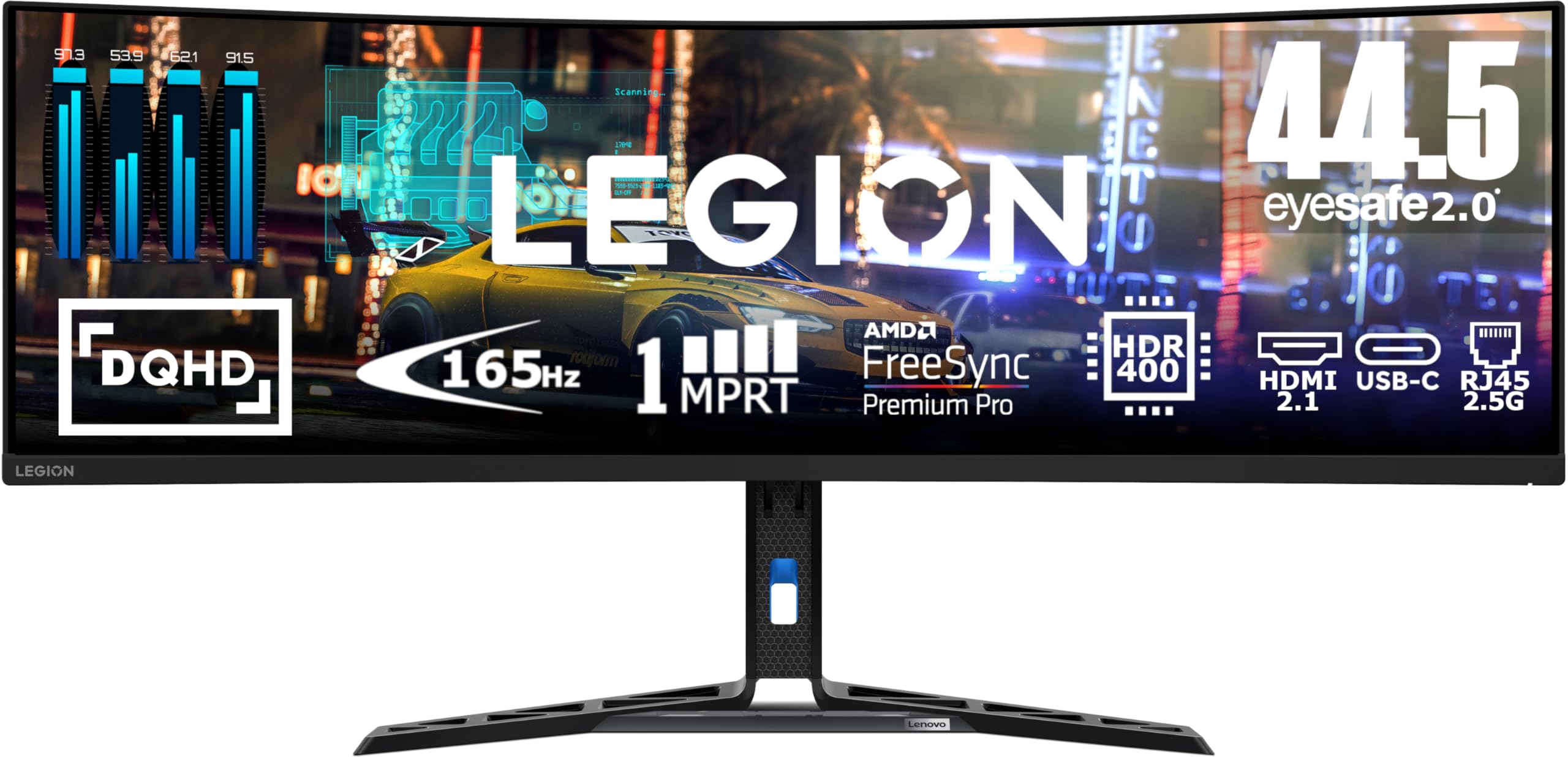 Lenovo Legion R45w-30 44.5 inch Ultra Wide Gaming Monitor | Dual QHD ...