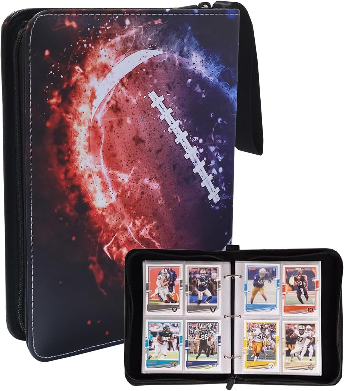 Amazon.com: Football Card Binder, 4 Pocket Sport Cards Binder 400 ...