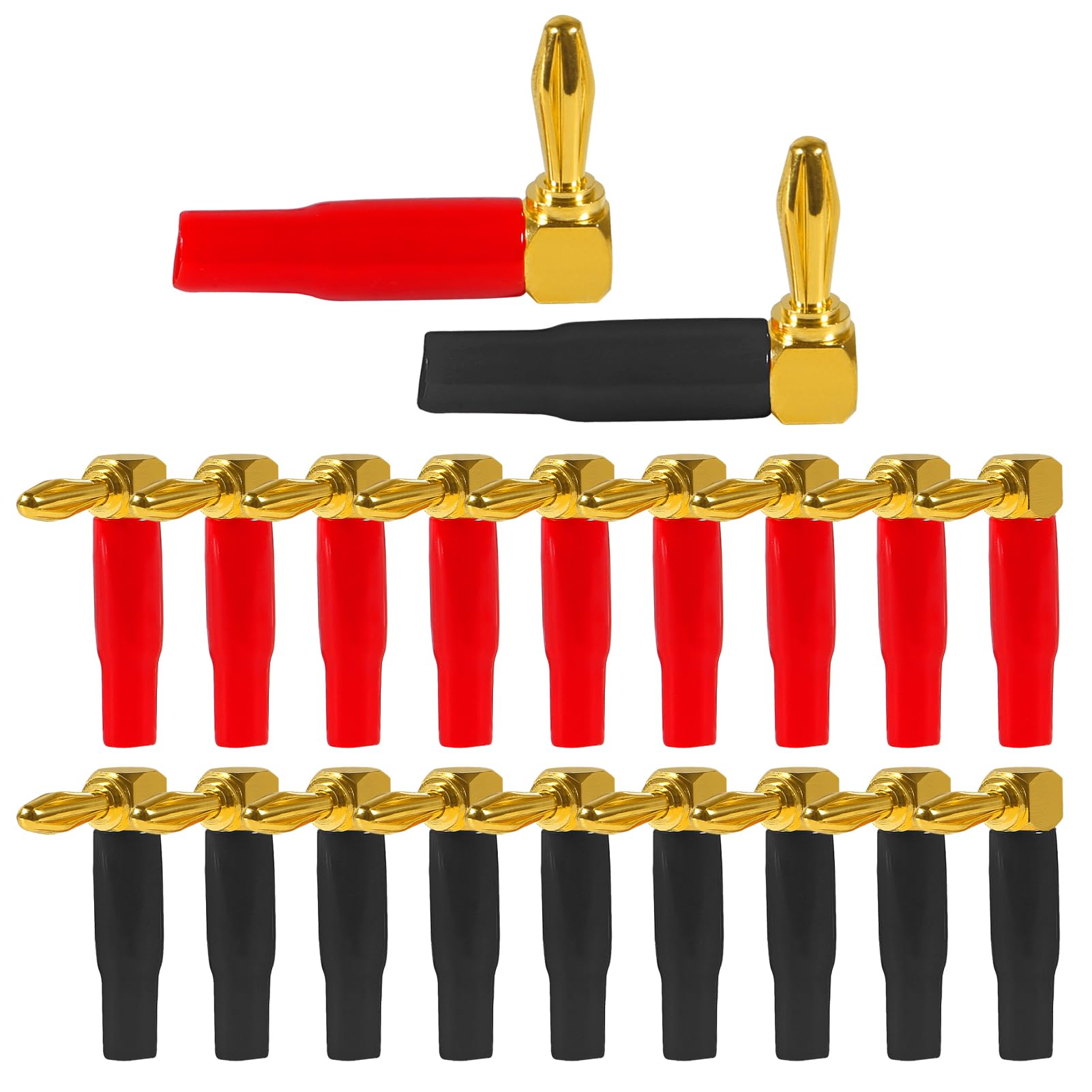 Amazon.com: ACEIRMC 20pcs 4mm 0.16" Banana Plugs Right Angle ，90 Degree ...