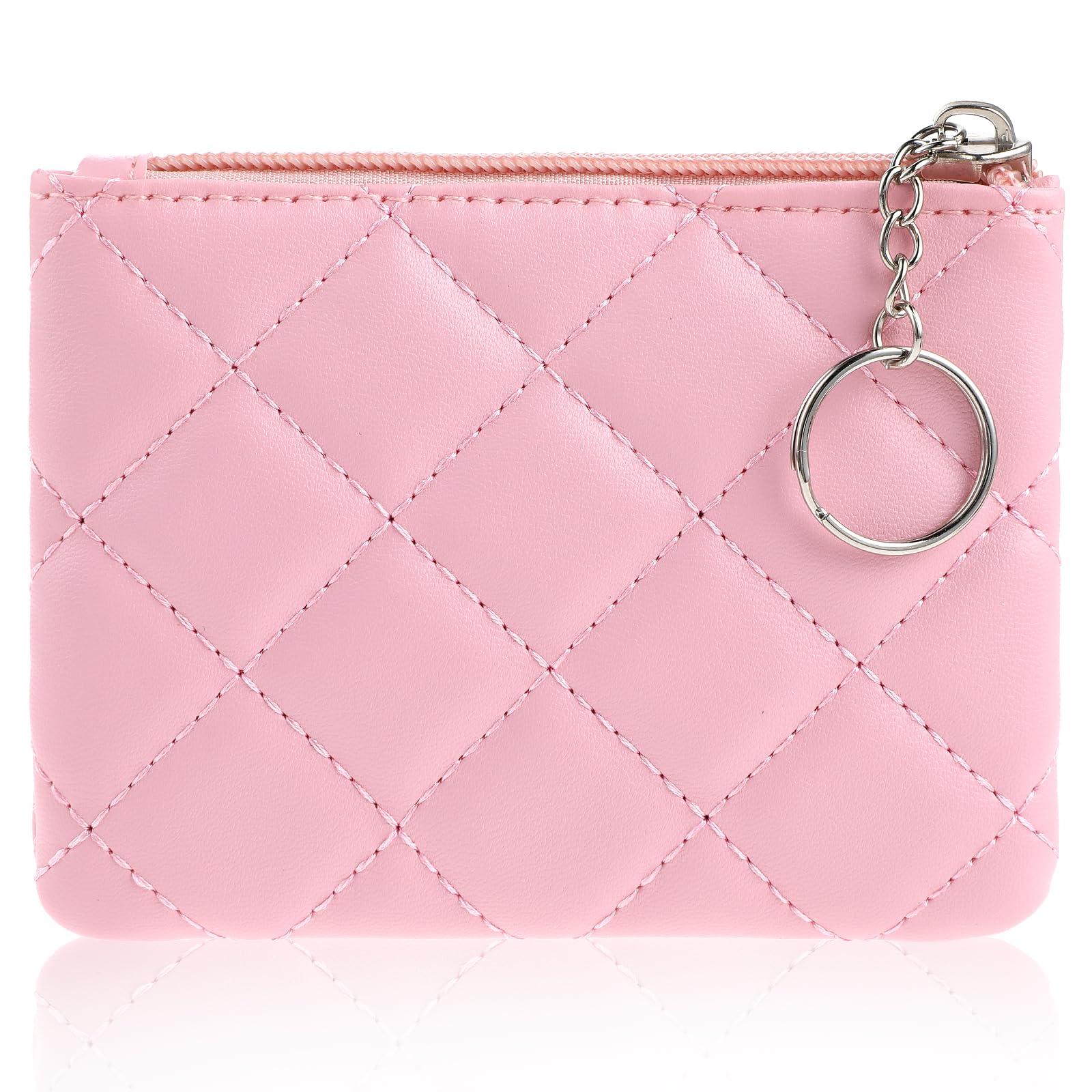 Amazon.com: simarro Small Coin Purse for Women, Rhombus Embroidery PU ...