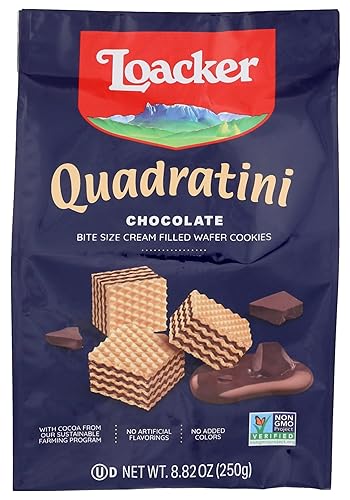 Amazon.com: Loacker Quadratini Chocolate Wafer Cookies - 30% Less Sugar ...