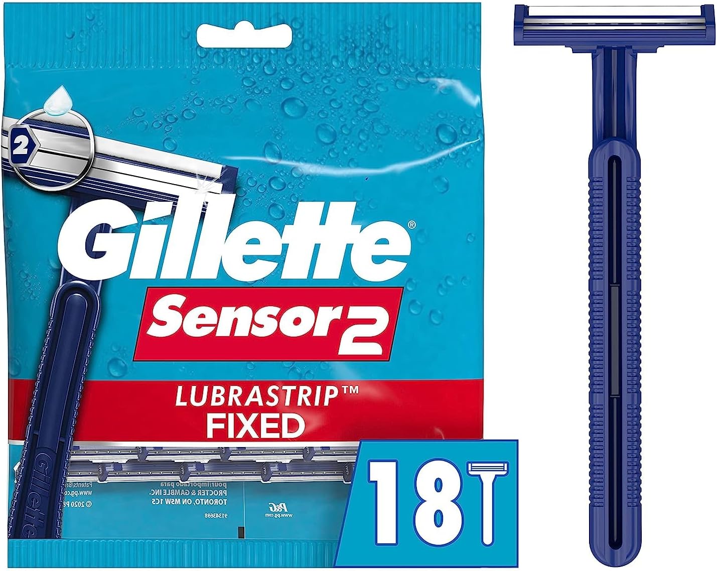 Amazon.com: Gillette Sensor2 Men's Disposable Razors, 18Count : Beauty ...
