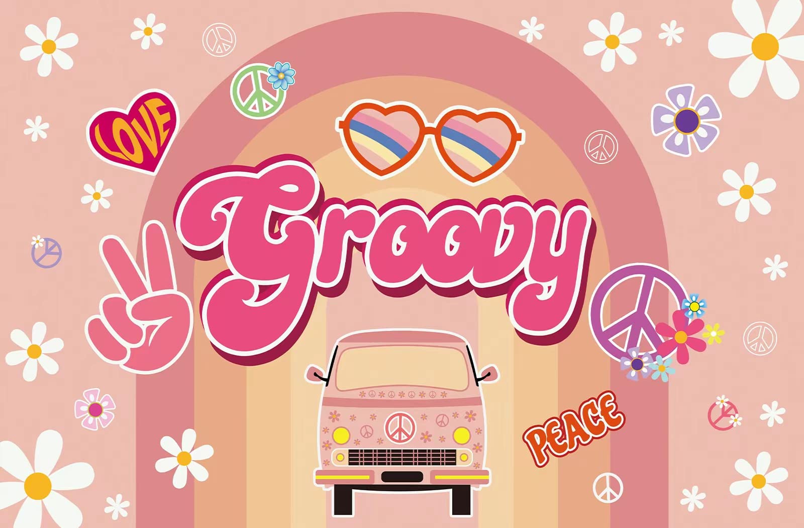 Groovy Flower Background