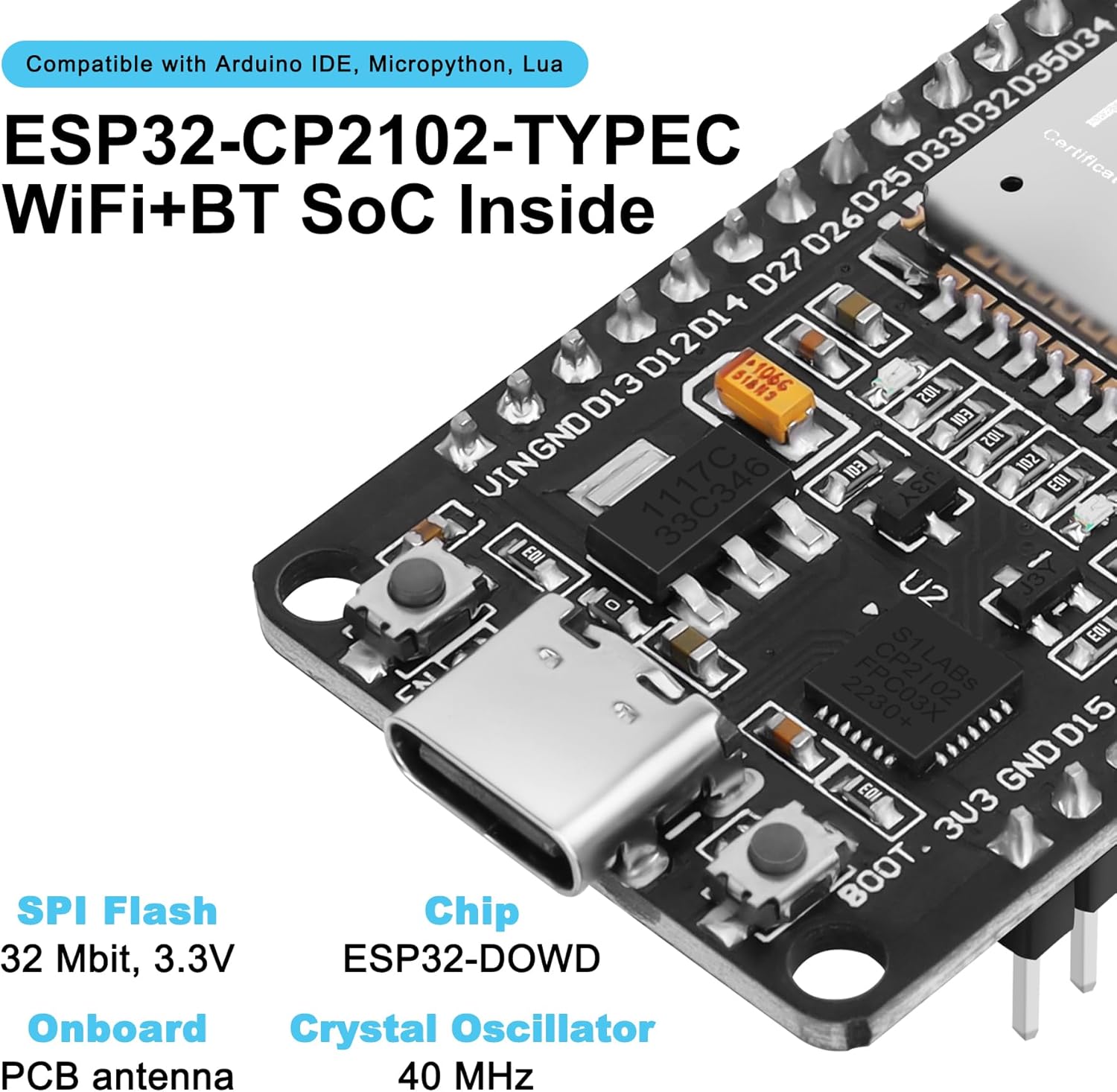 3PCS ESP32 ESP-32S ESP-WROOM-32 Development Board Australia | Ubuy