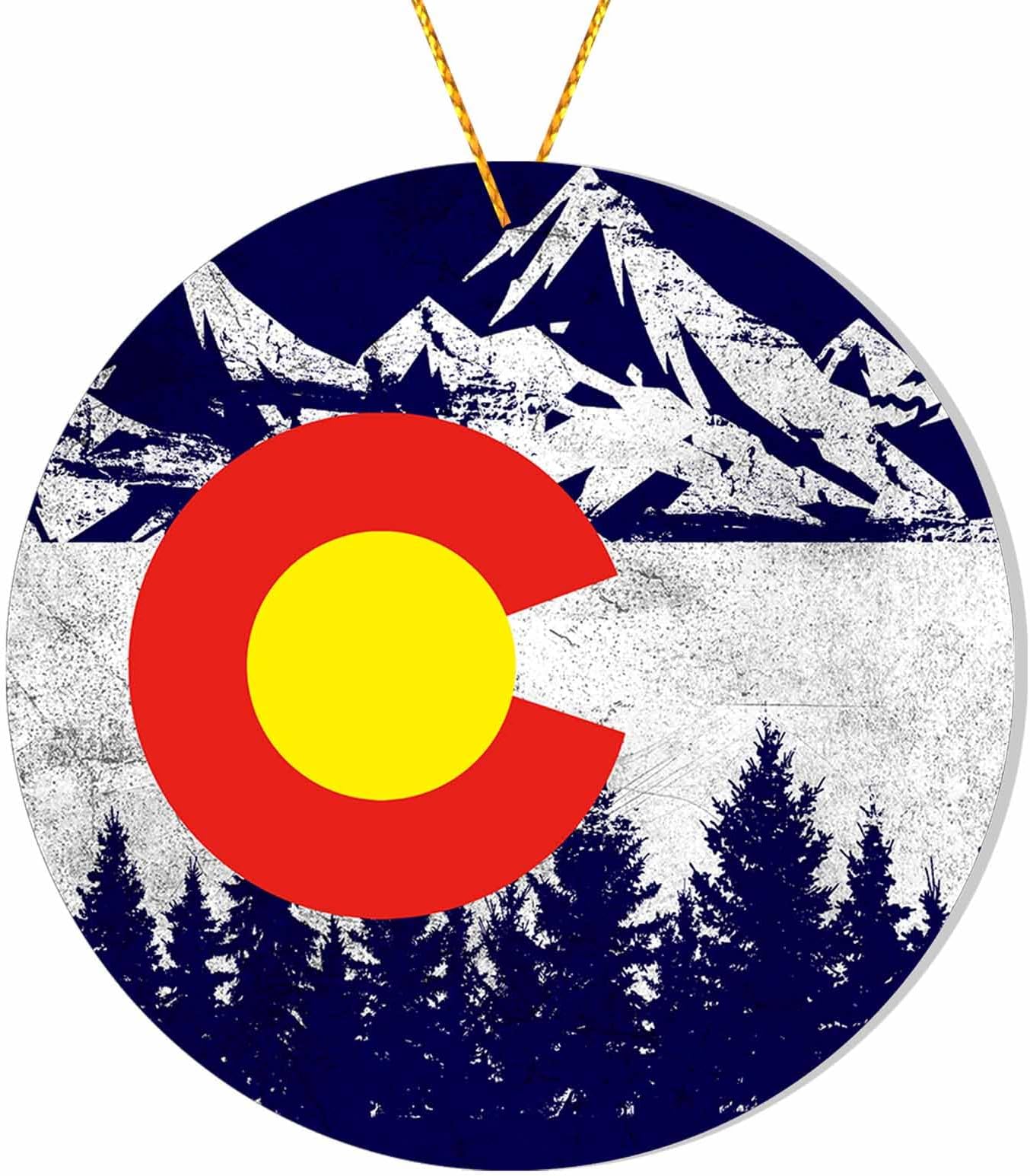 Amazon.com: Colorado Flag Mountain Flags Christmas Ornament,Colorado C ...