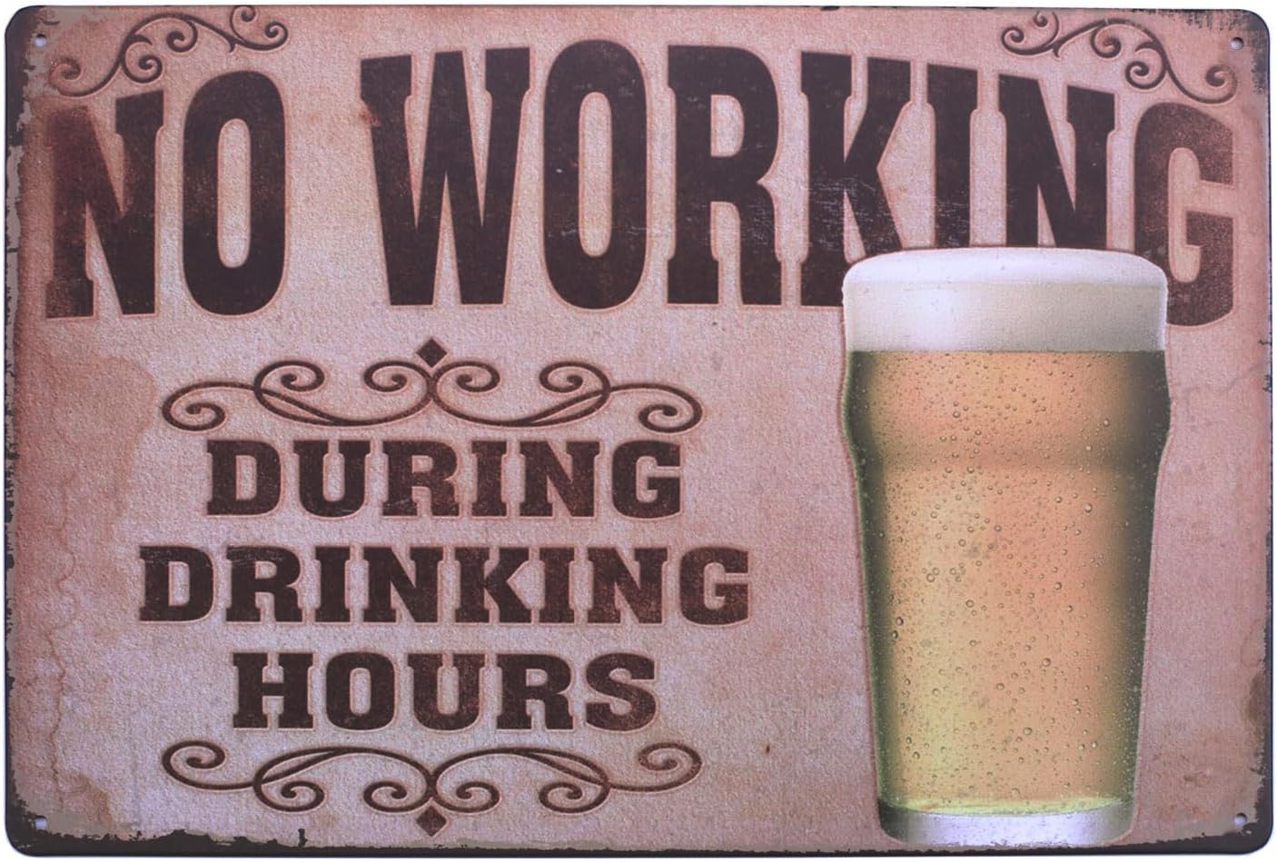 Amazon.com: Strosportsandtech Beer Alcohol Drinking Funny Tin Sign Bar ...