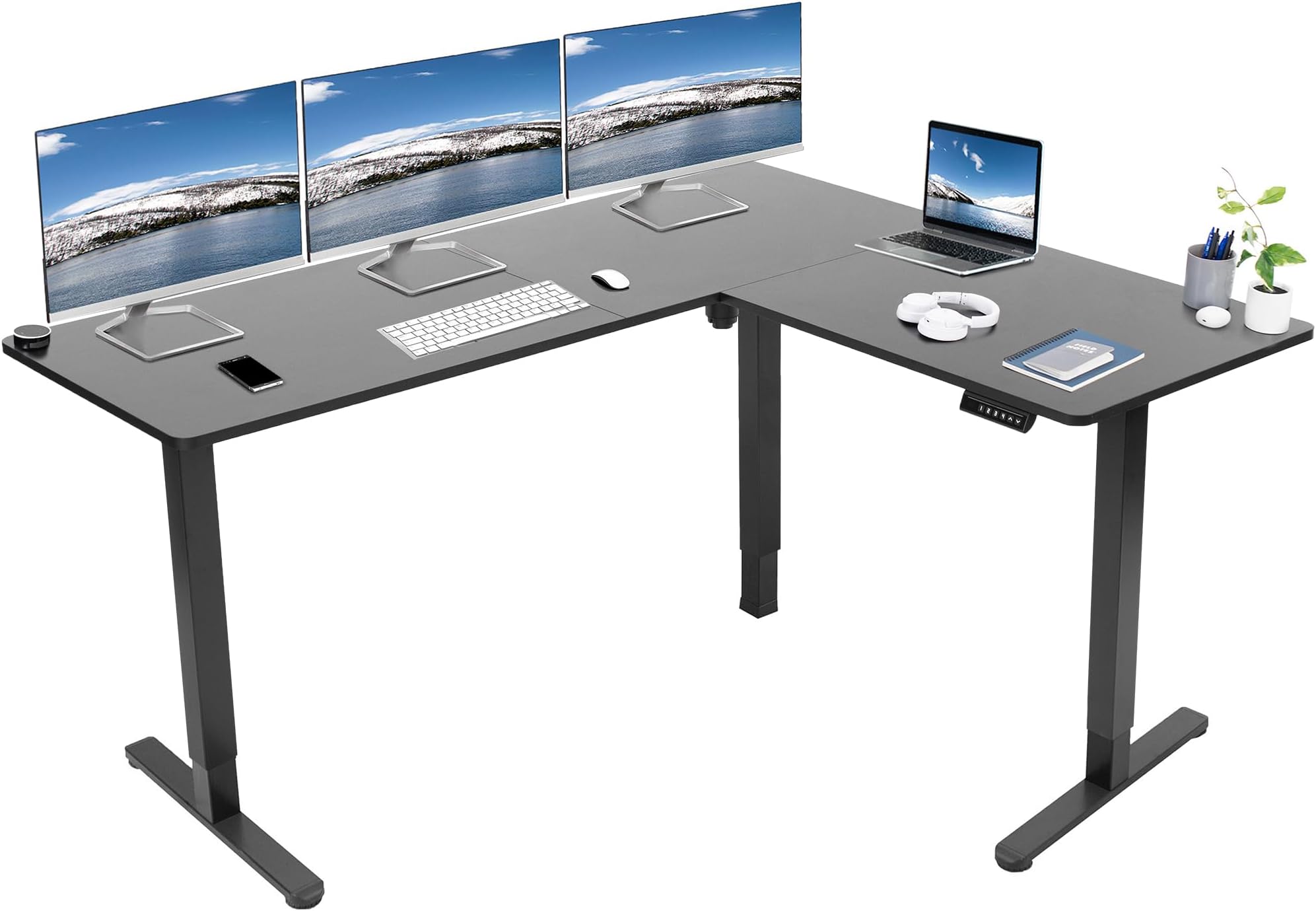 Amazon.com: AVLT 47" Electric Standing Desk (3 ft 11 inches) L Shaped ...