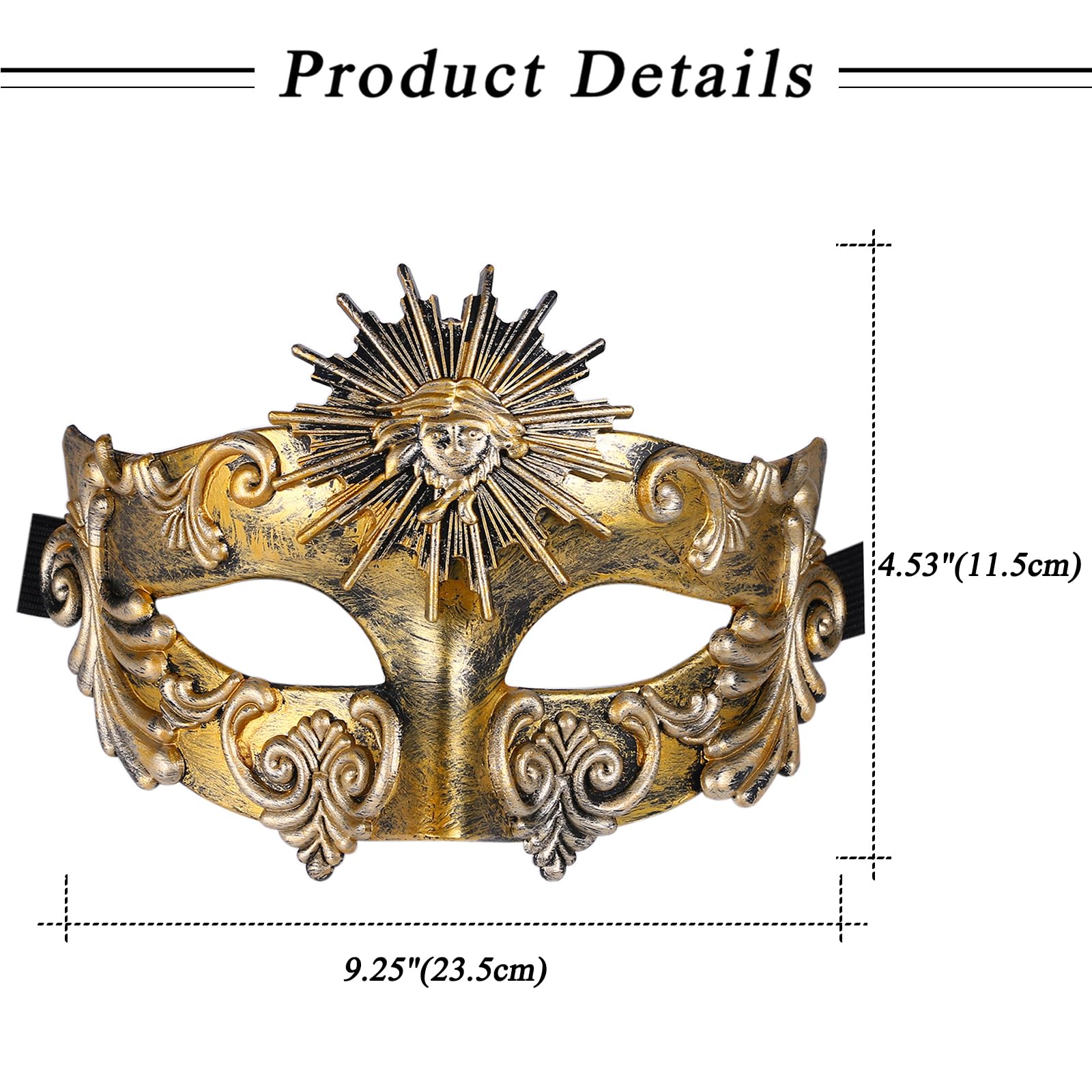 Oidea Masquerade Masks for Men: Ancient Greek Egyptian Roman Sun God ...