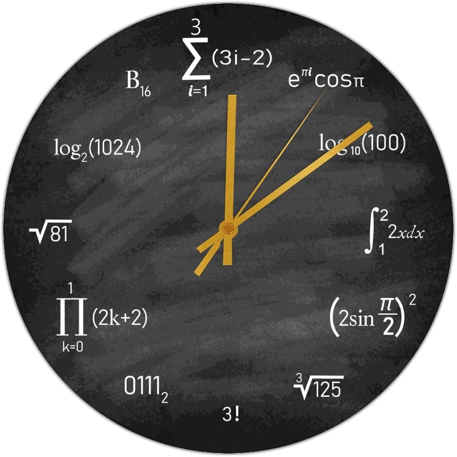 Amazon.com: UanMere Math Round Clock Vintage Math Equations and ...