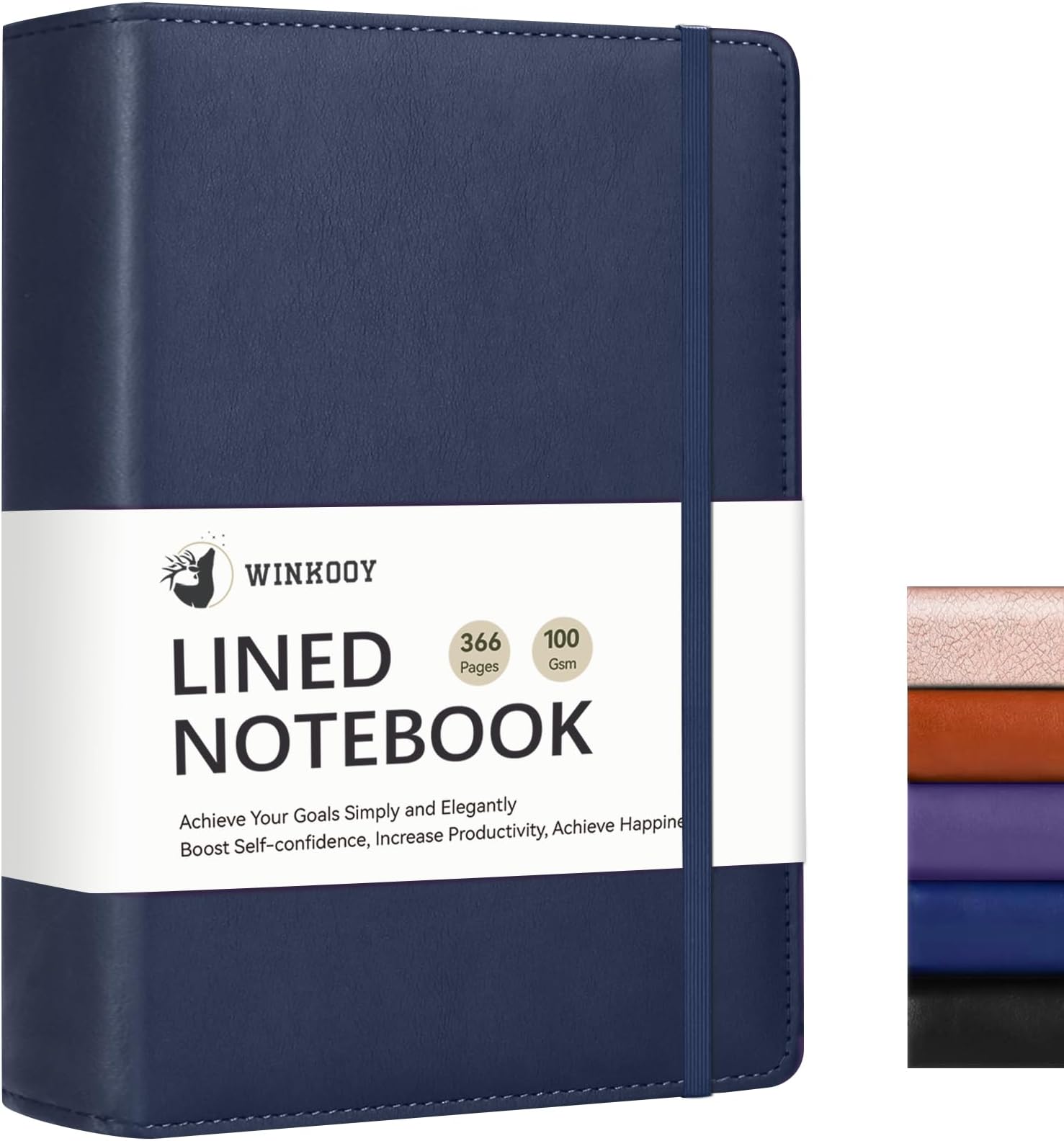 Amazon.com : Winkooy Lined Journal Notebook, 366 Pages, Leather ...
