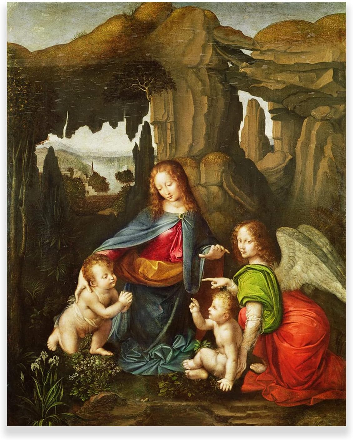 Amazon.com: Leonardo Da Vinci Virgin of The Rocks Poster - Portrait ...