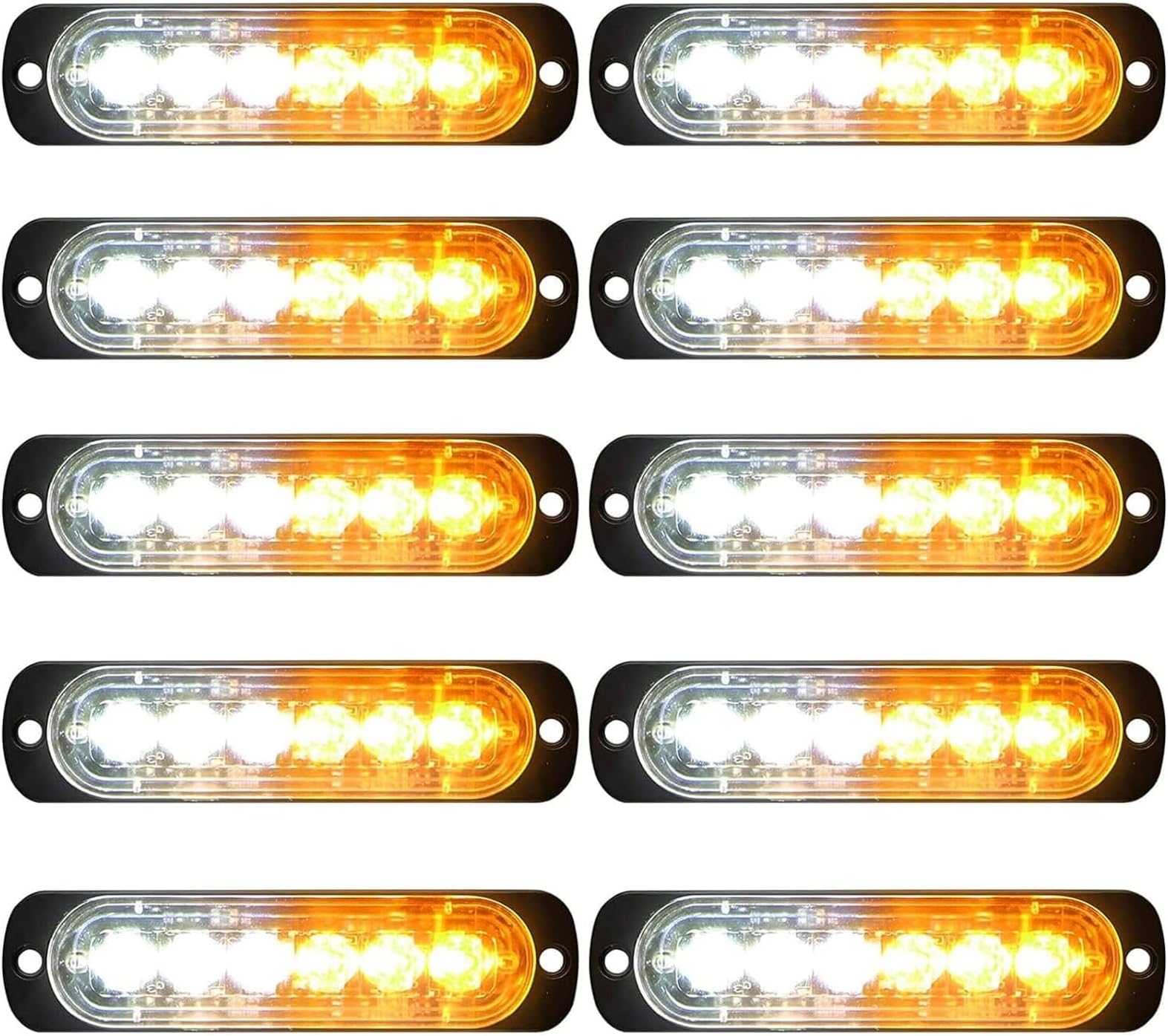 EEEKit LED Emergency Strobe Lights, Universal 10Pack 6LED Strobe ...