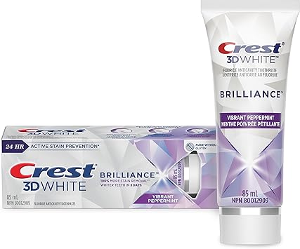 Crest 3D White Brilliance Toothpaste Vibrant Peppermint, 85 ml : Amazon ...