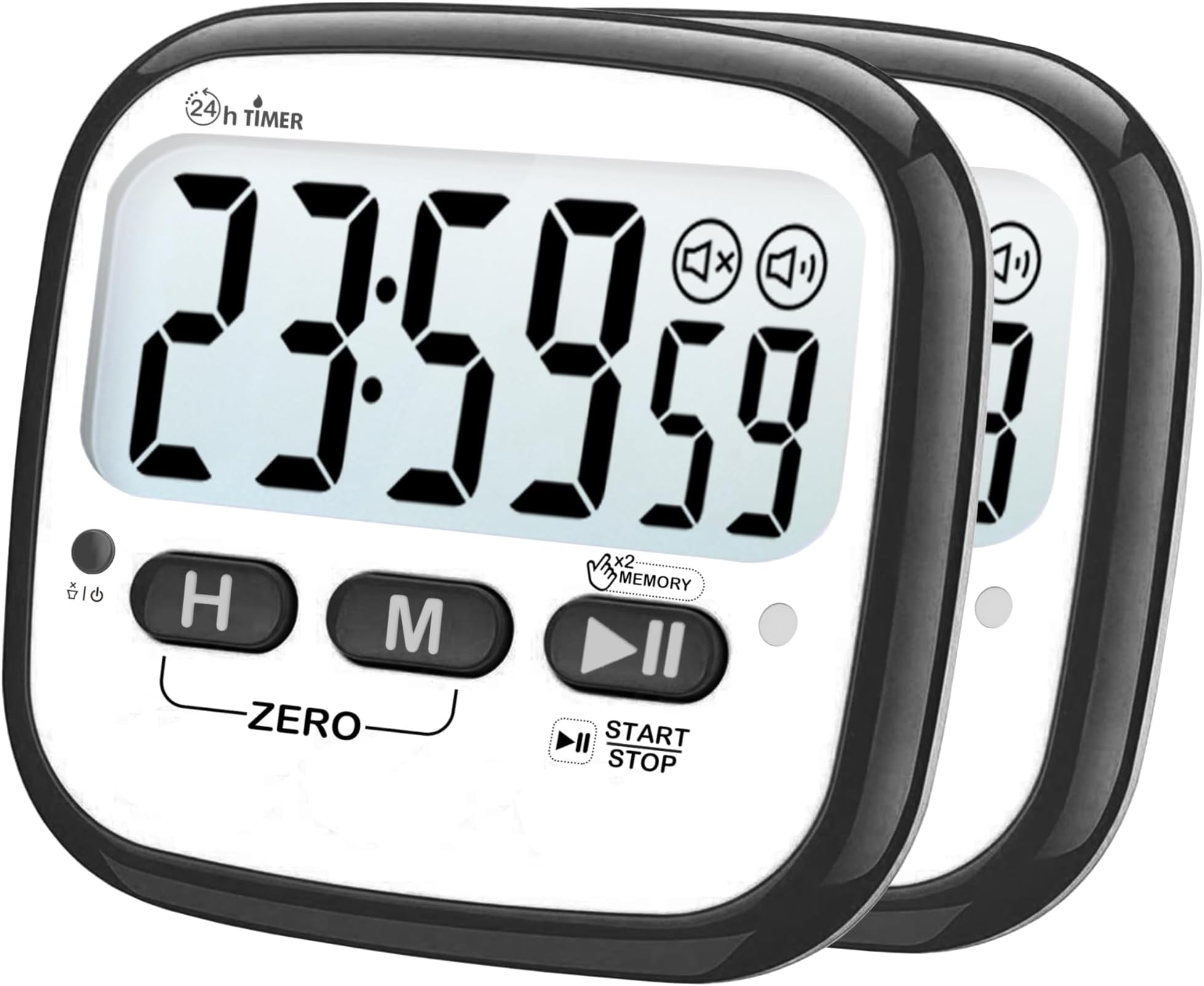 Amazon.com: Hour Minute Second Count Up Countdown Digital Kitchen Timer ...