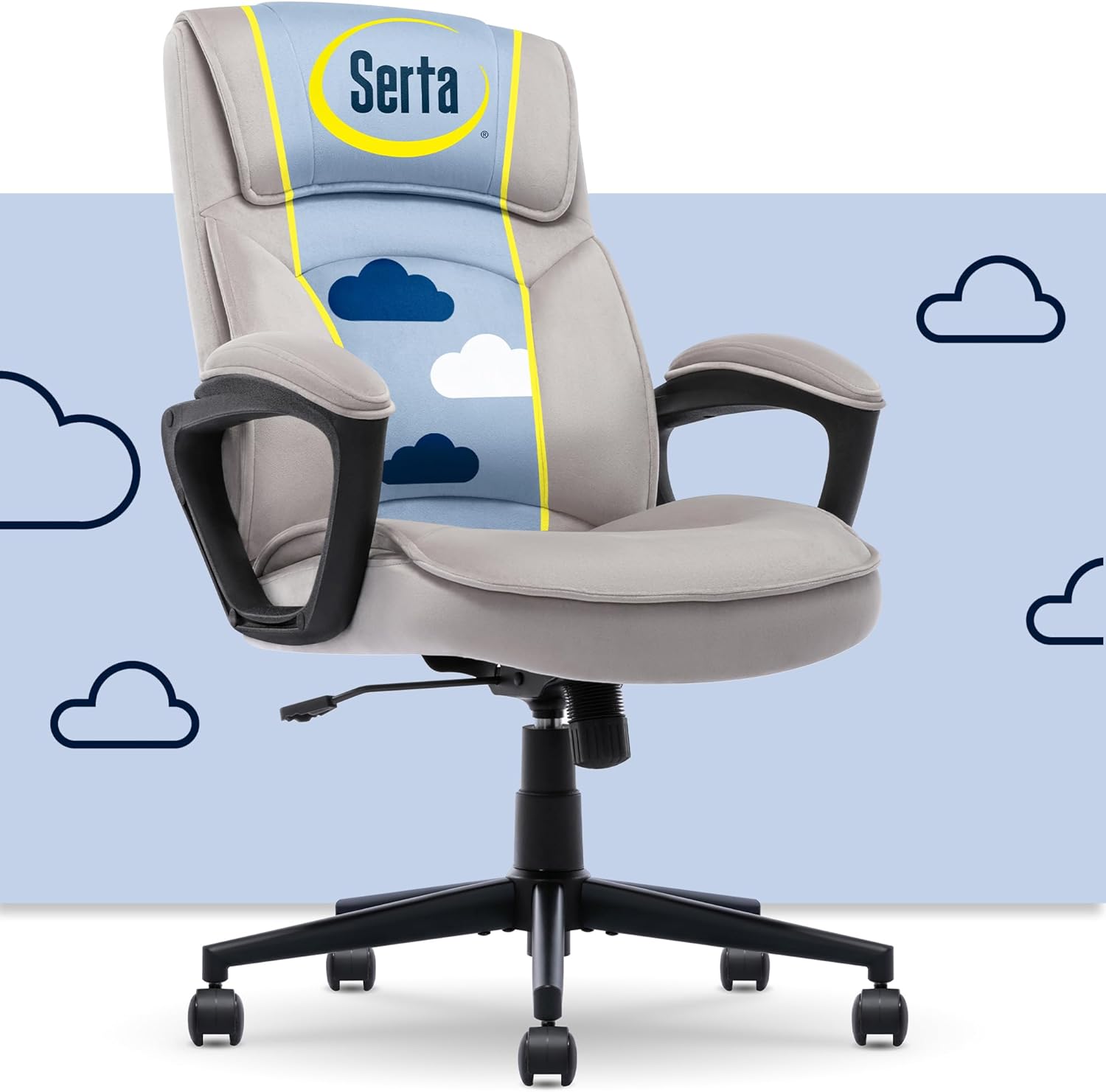 Amazon.com: Serta Comfort Classic Executive Office Chair, Ergonomic Mid ...