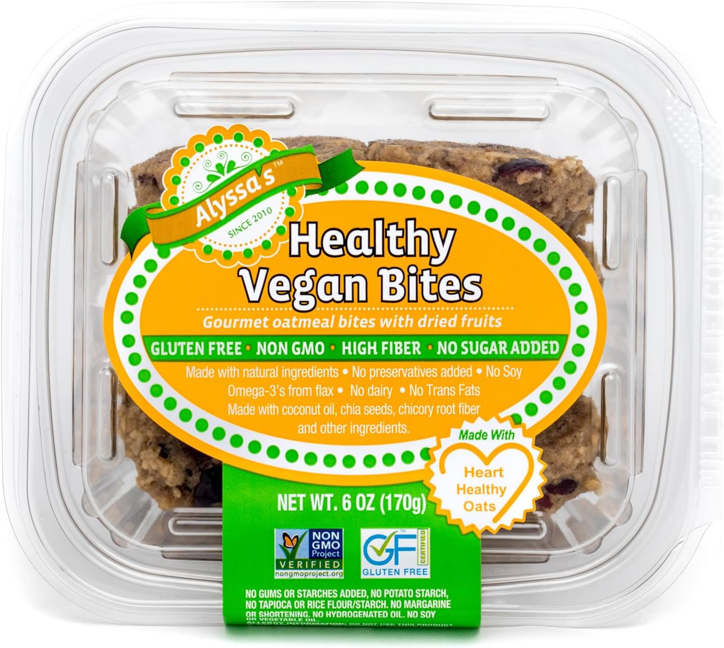 Amazon.com: Alyssa’s Vegan Oatmeal Bites ⎸ Gluten Free Cookies, Healthy ...