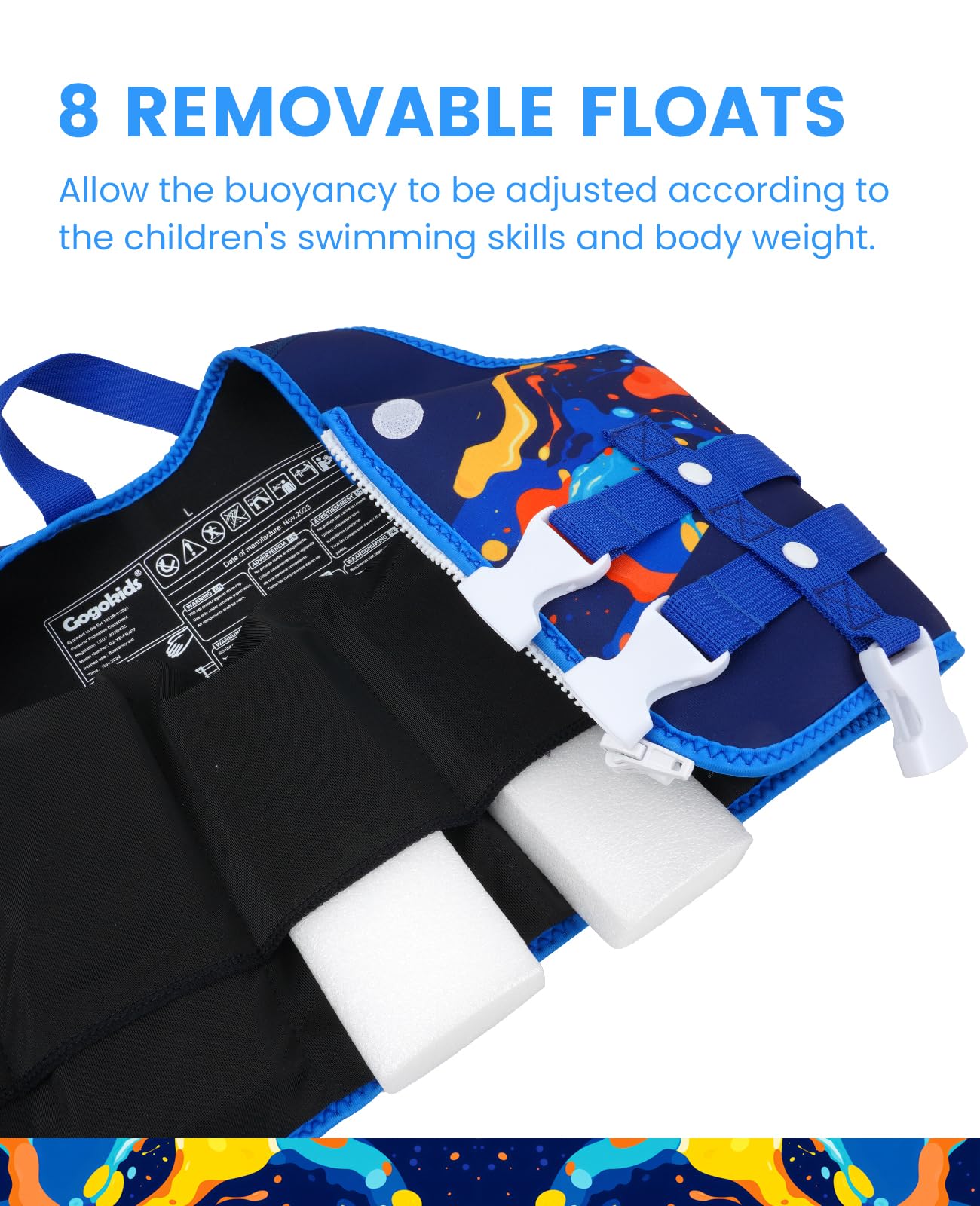 Snapklik.com : Gogokids Toddler Swim Vest, Kids Float Jacket