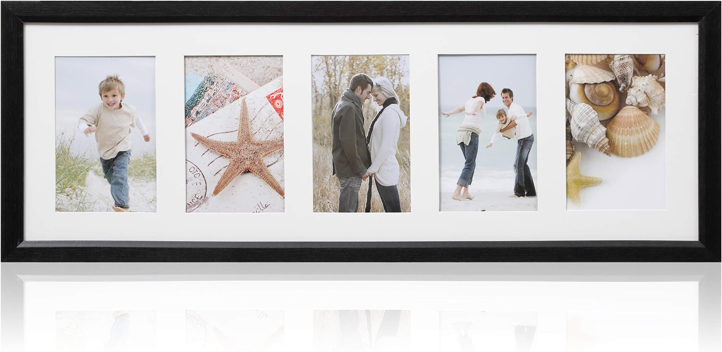 ARPAN MDF Multi Aperture Photo Picture Frame 3, 5 or 6 Aperture (5 ...