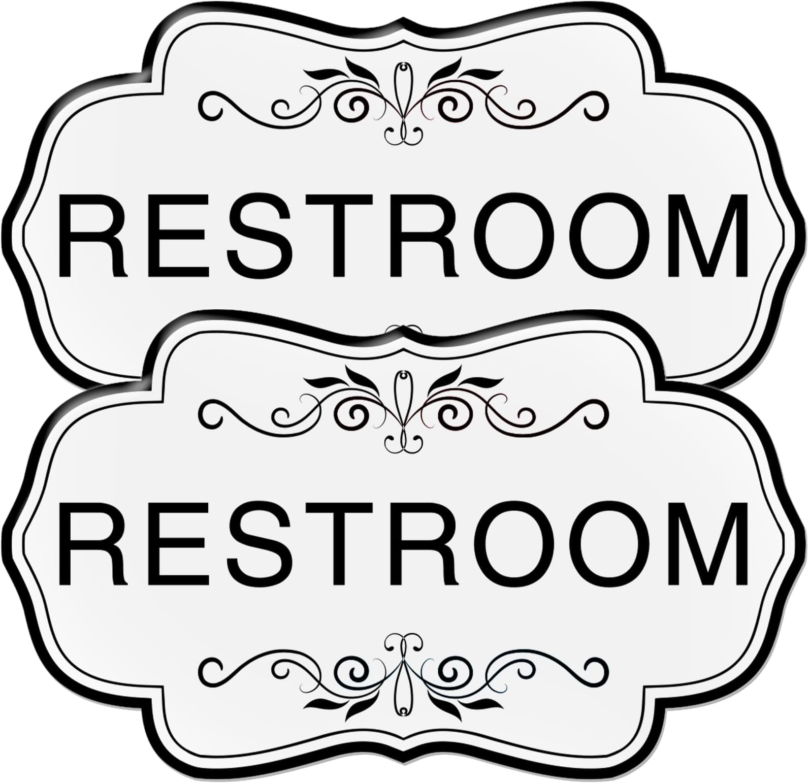 Amazon.com : RAMIEYOO Designer Restroom Sign for Door Décor Unisex ...