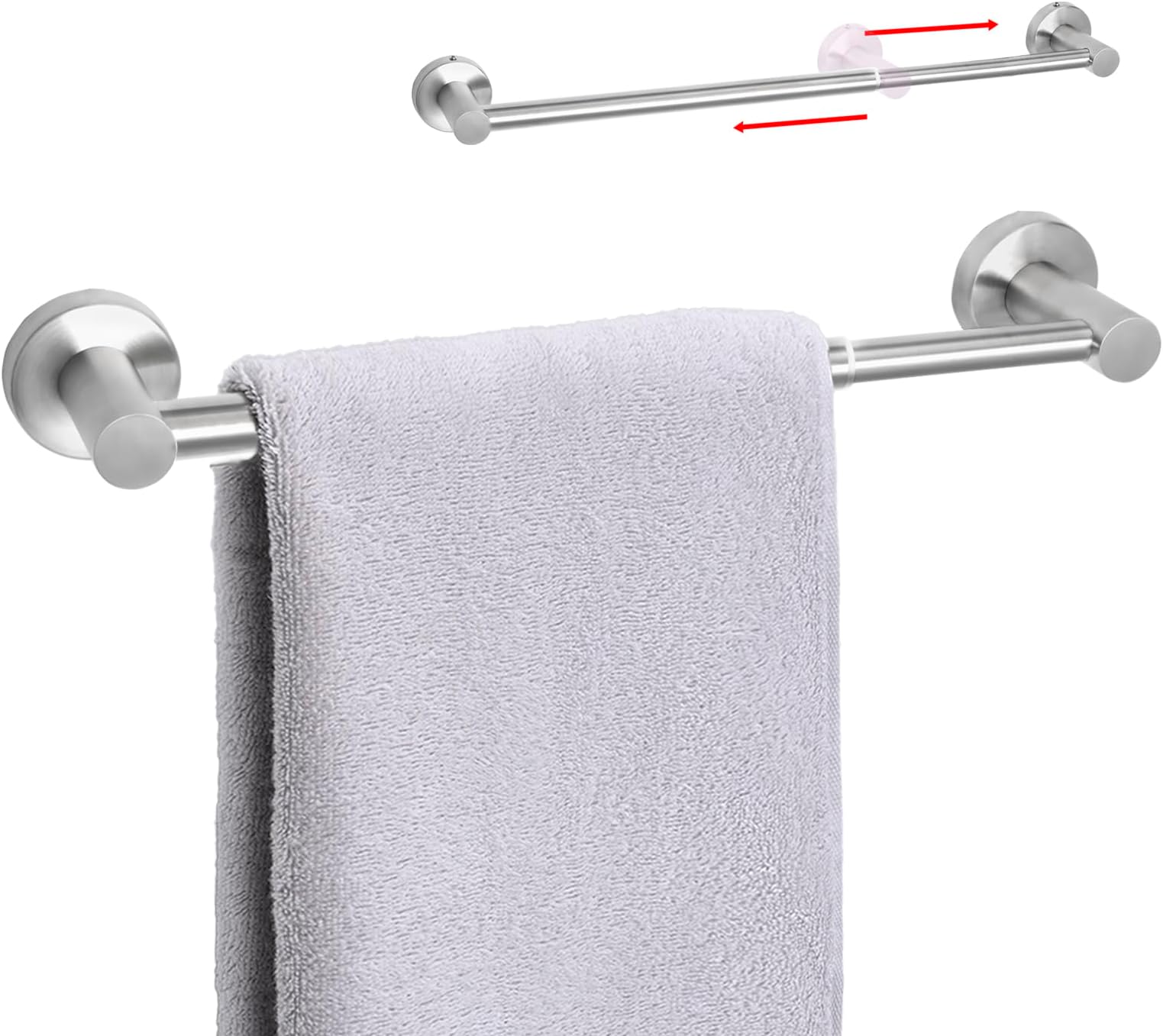 Moen Contemporary Chrome 24-Inch Bathroom Towel Bar, Wall Mounted Towel ...