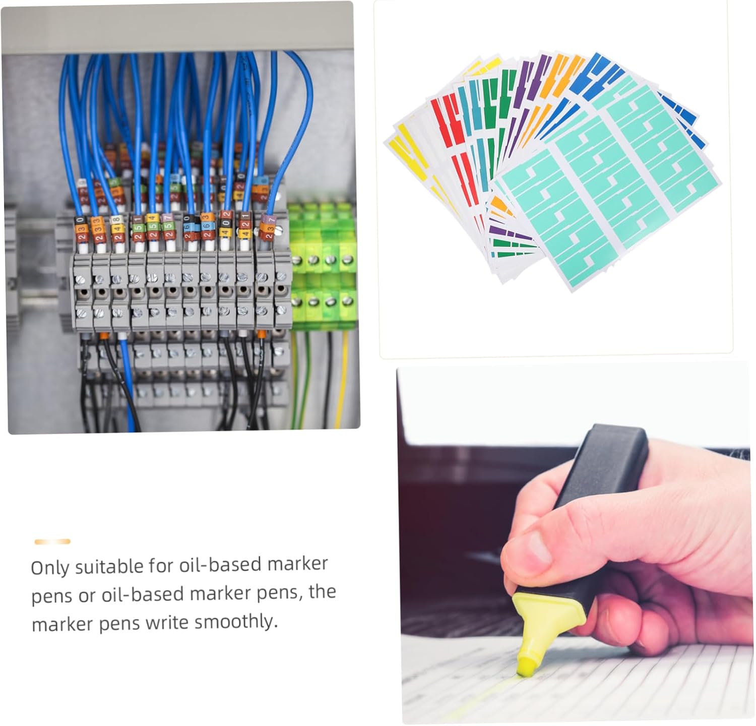 OSALADI 18pcs Cable Label Adhesive Labels Cable Ethernet Waterproof ...