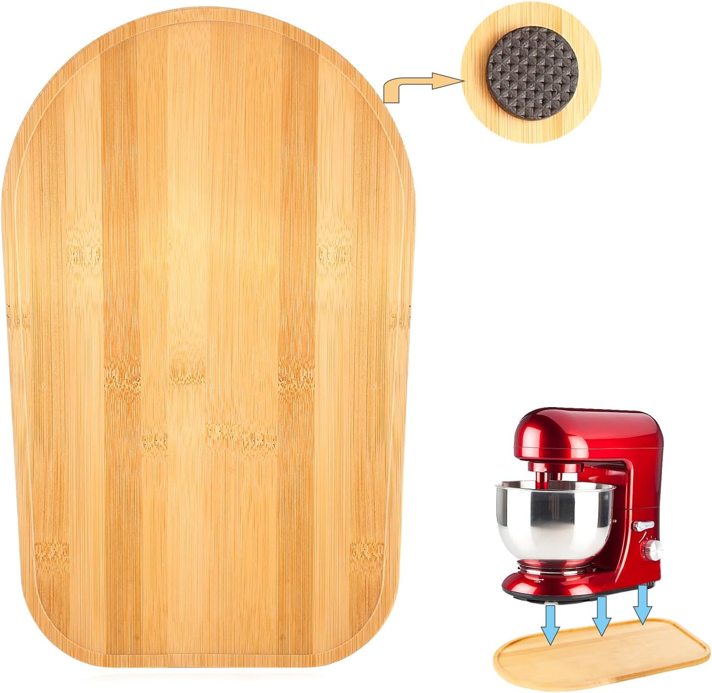 Amazon.com: Bamboo Mixer Slider Mat Compatible with 4.5-5Qt Stand Mixer ...