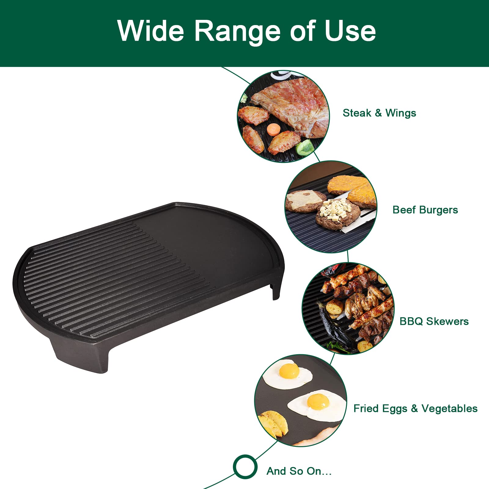 Big Green Egg Plate Setter Buy Uniflasy Cast Iron Plate Setter For ...
