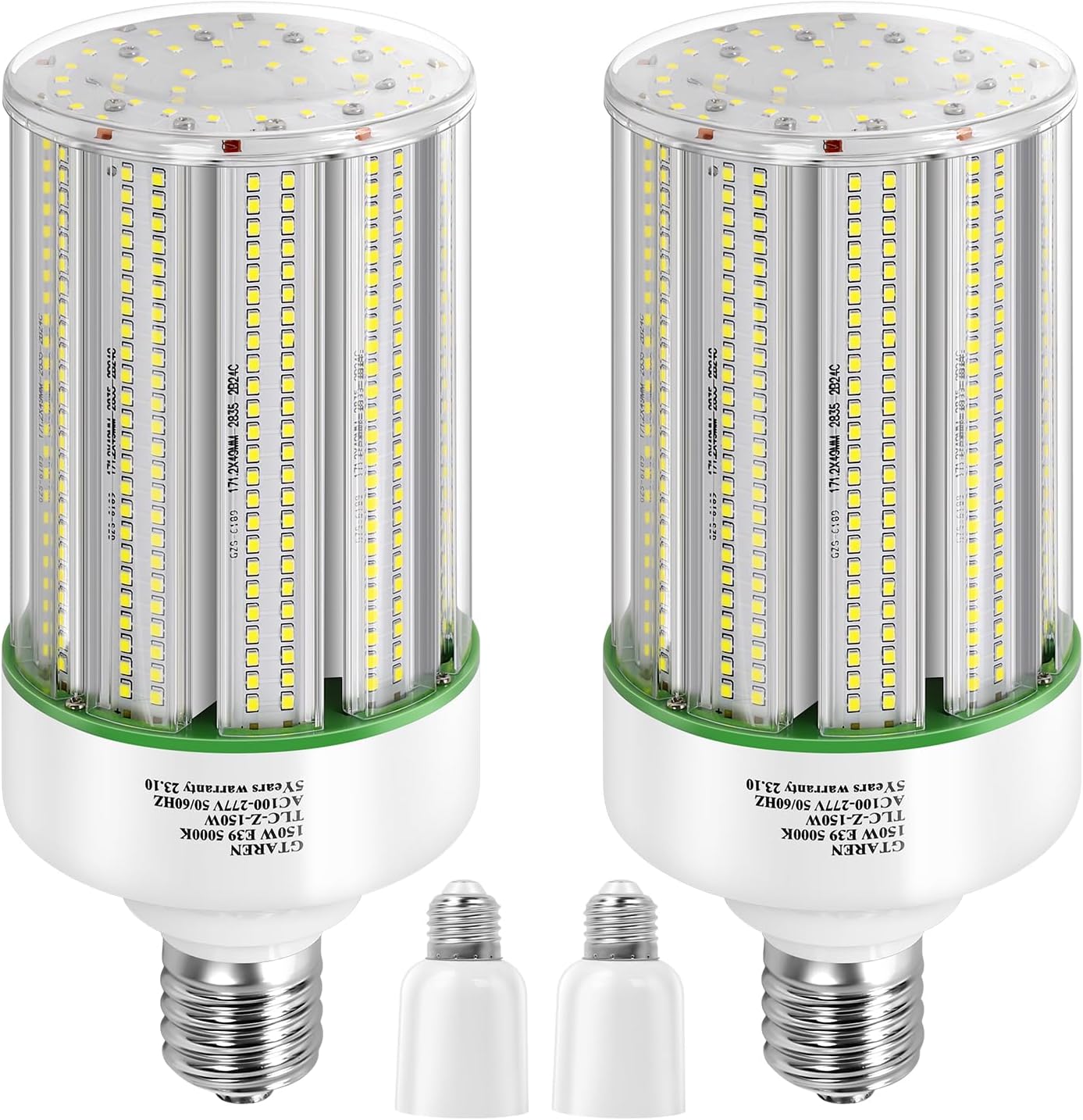 GTAREN 150W LED Corn Cob Light Bulb 2Pack,Equivalent 600W Metal Halide ...