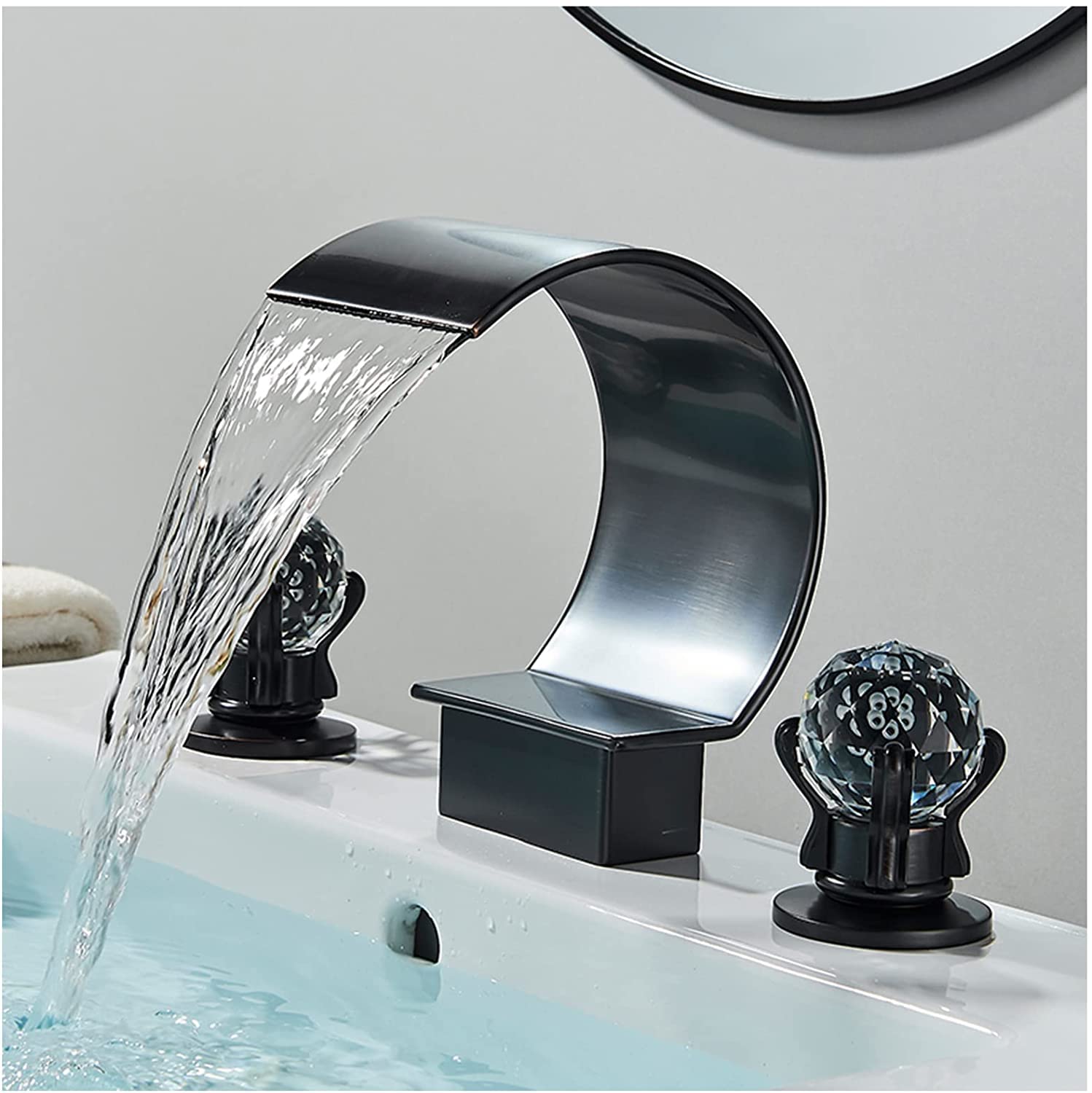 Waterfall Lavatory Faucets Waterfall Bathroom Sink Faucet Brass One