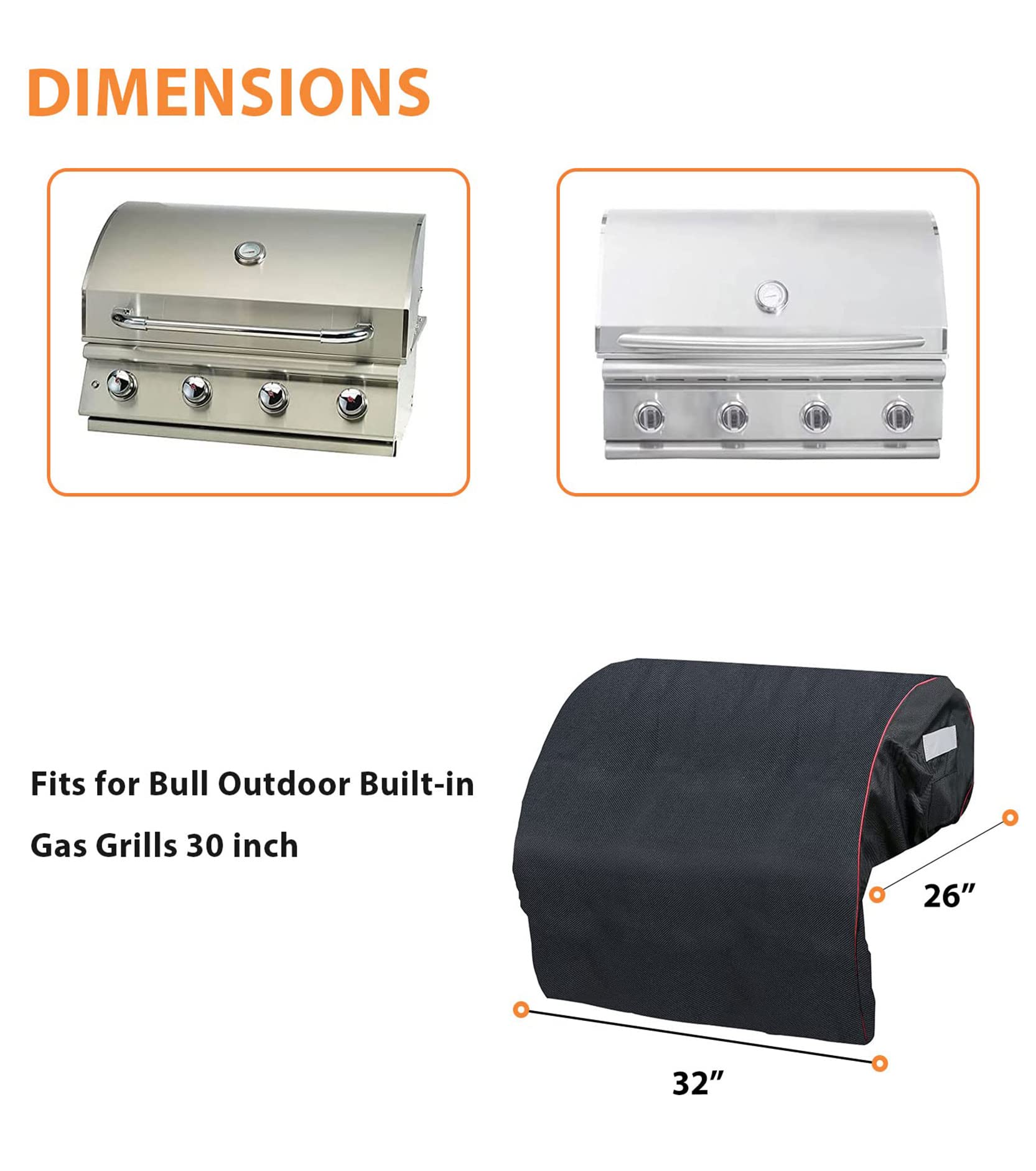 Snapklik.com : Grisun Built-in Grill Cover For Bull 45005 Built In Gas ...