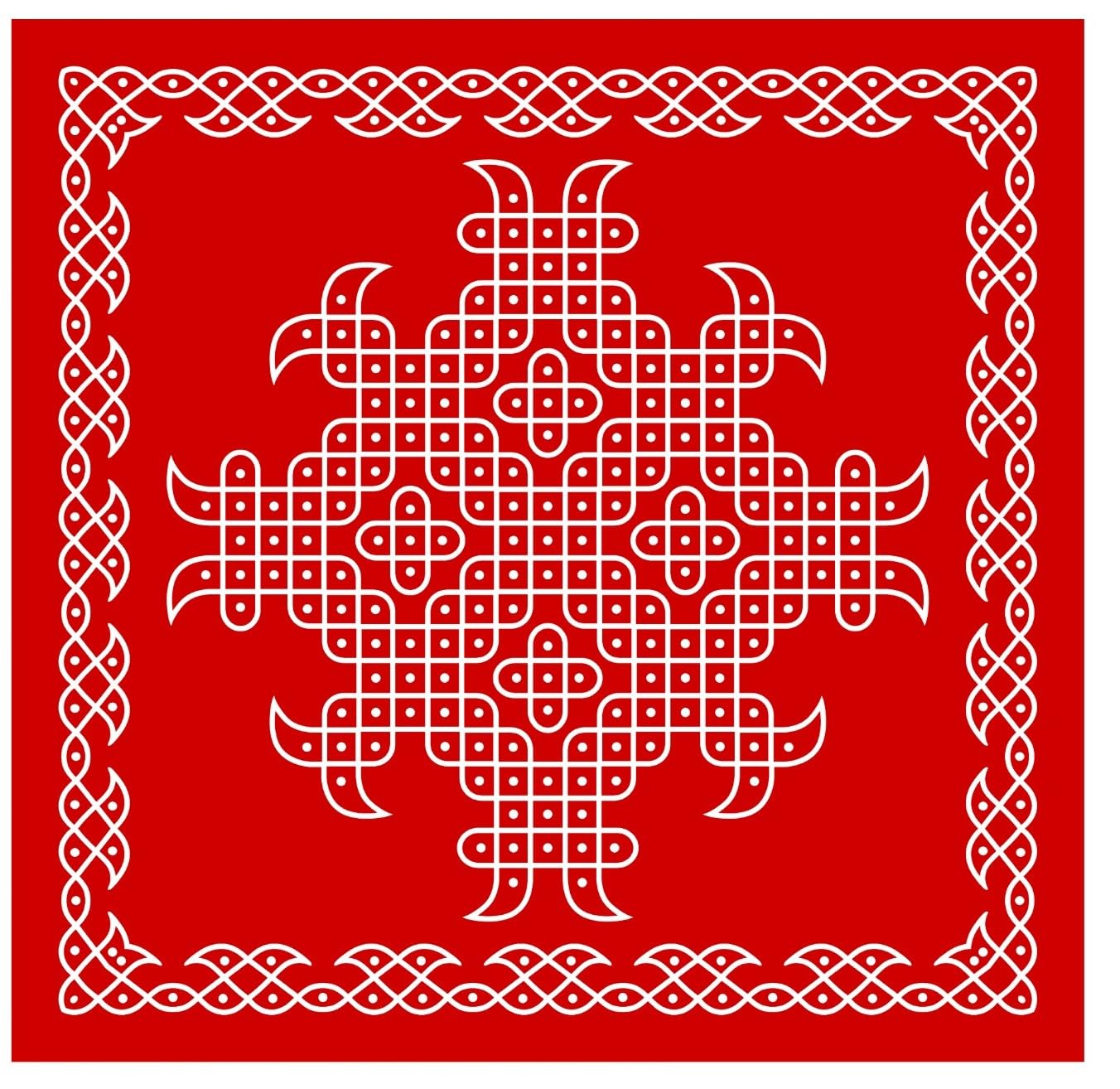 zeonely mart Backdrop Decoration Cloth for Pooja South Indian Kolam ...